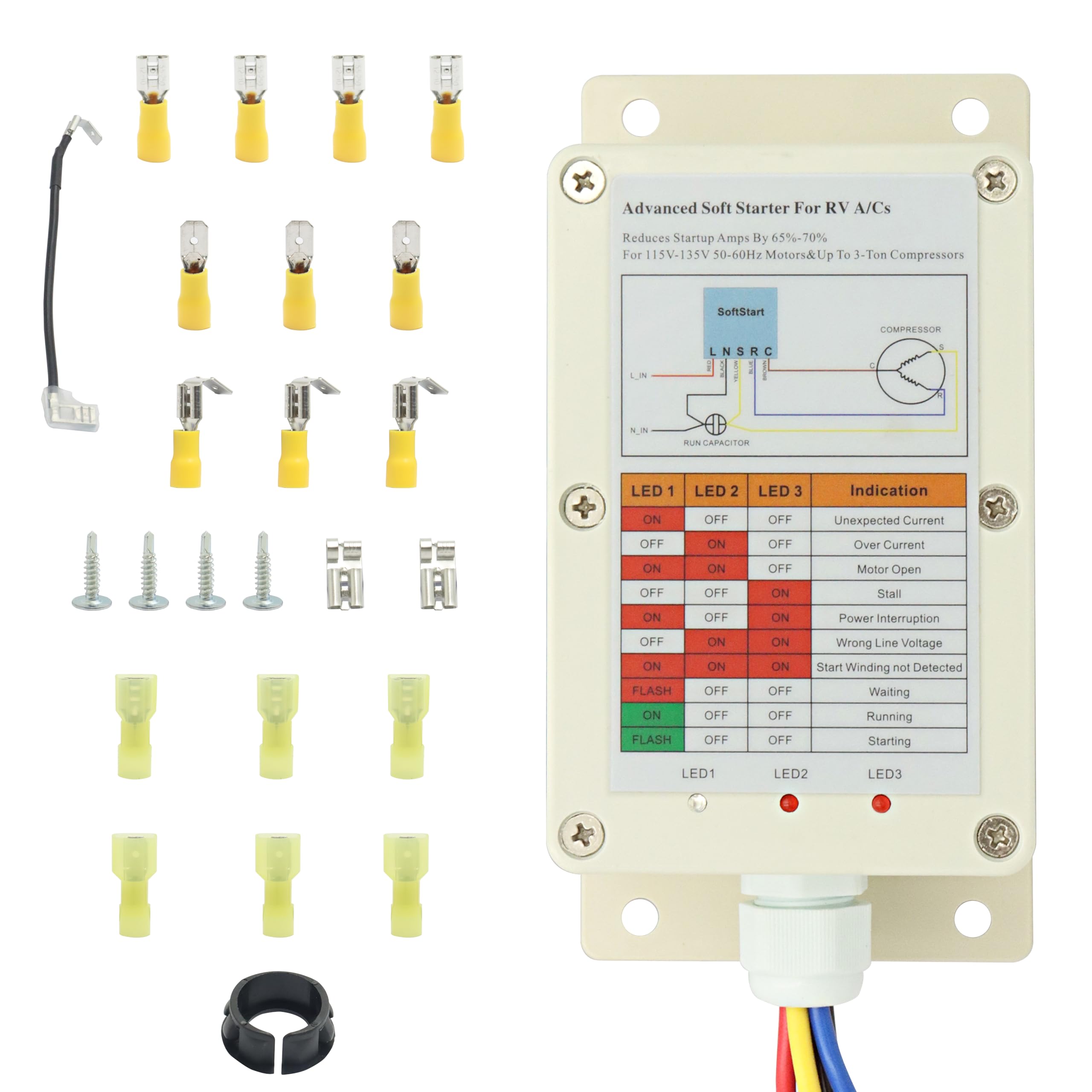 Amazon.com: RV A/C Soft Start Air Conditioner Soft Start kit for RV Air ...