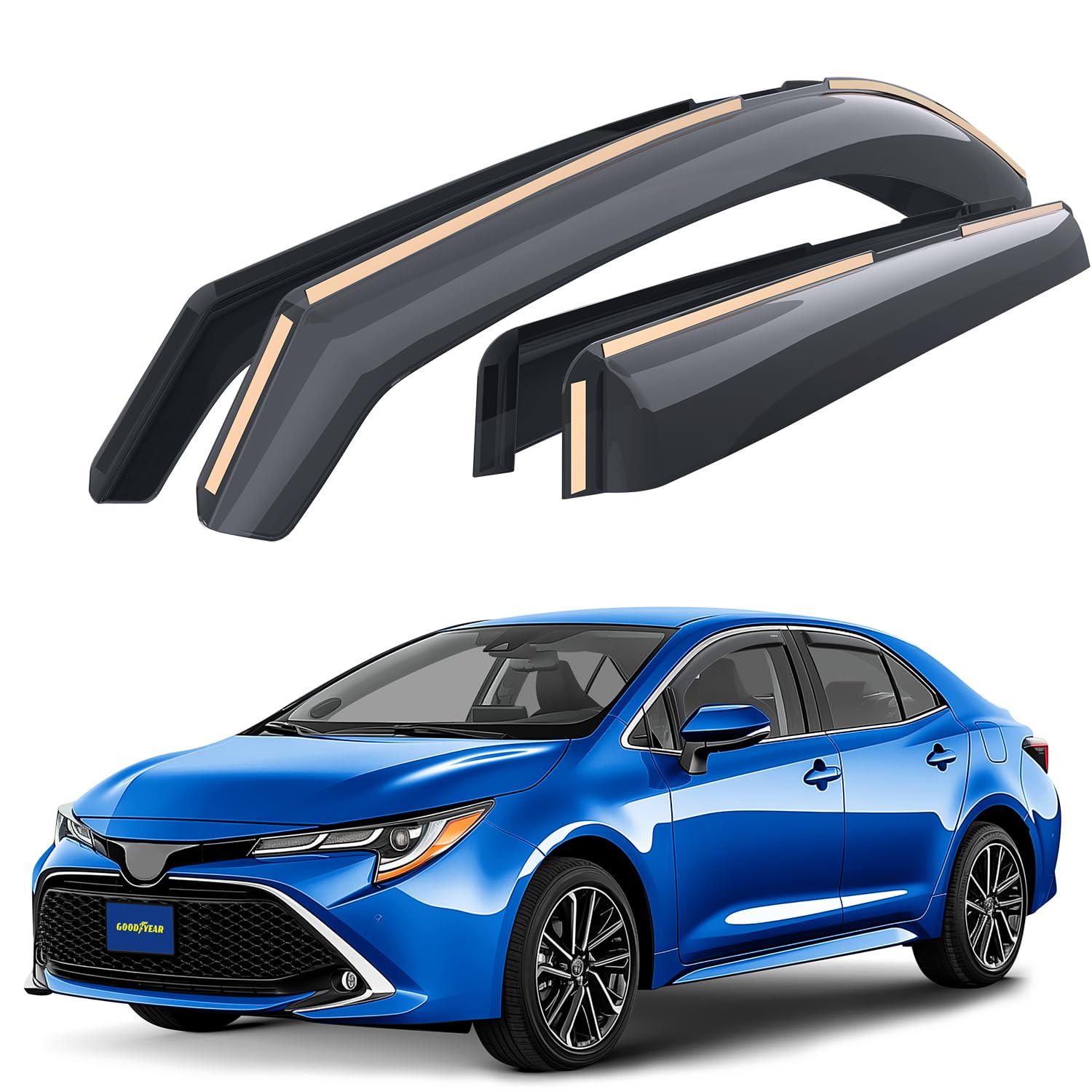 Amazon.com: Goodyear Shatterproof in-Channel Window Deflectors for ...
