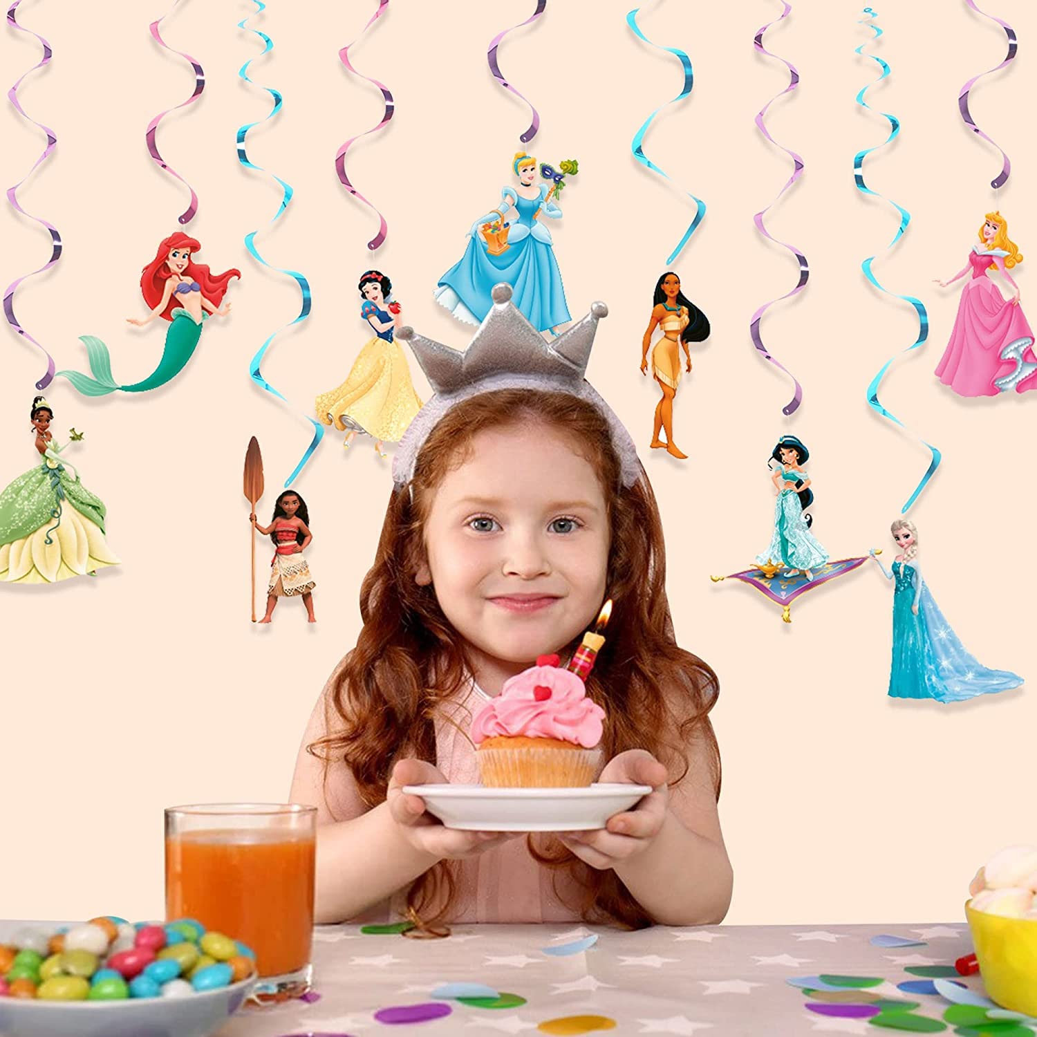 44PC Princess Birthday Party Decorations Princess Ceilings Hanging ...