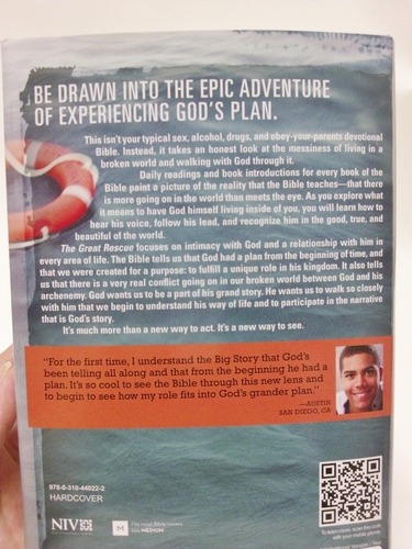 NIV, Great Rescue Bible, Hardcover: Discover Your Part in God’s Plan ...