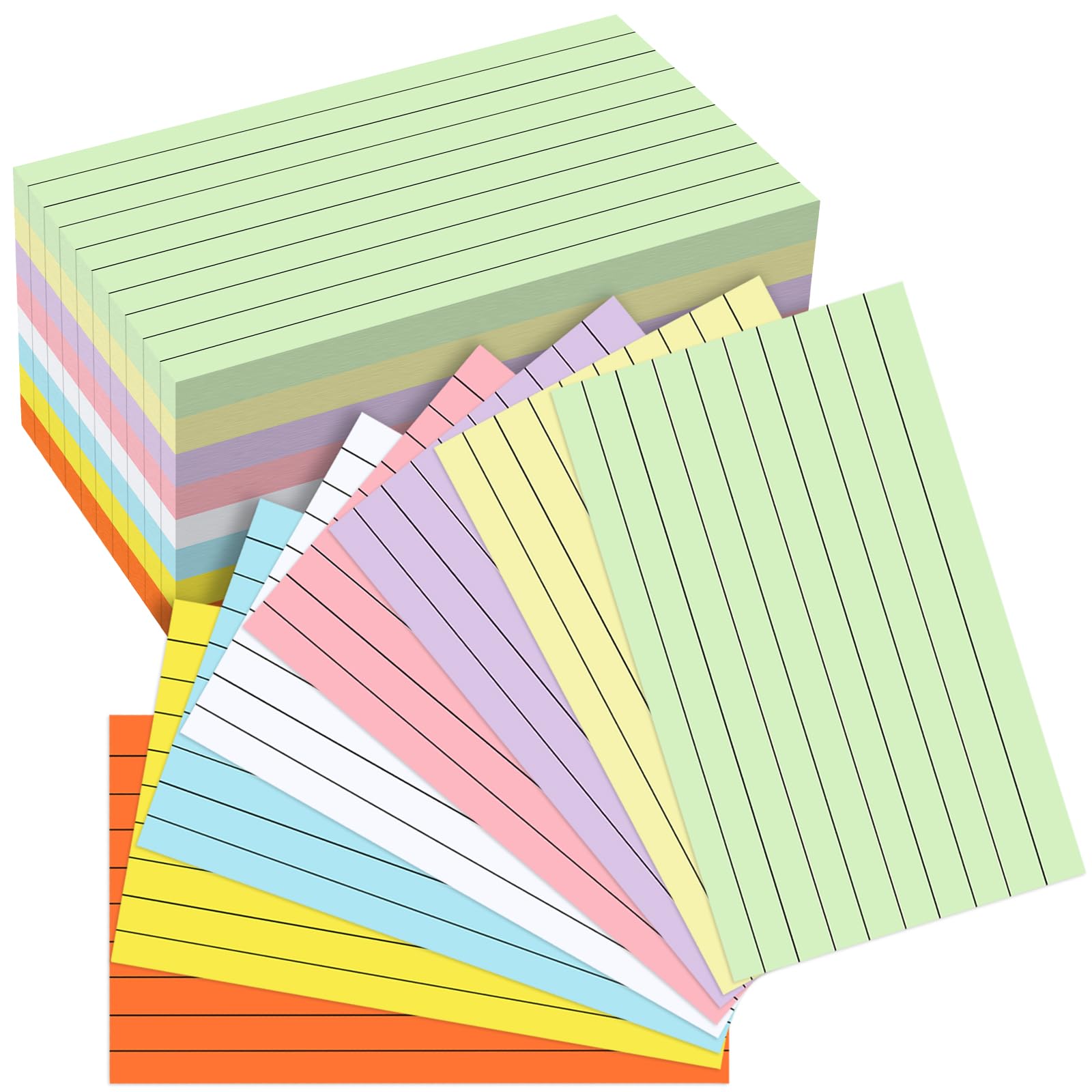Snapklik.com : 248 Sheets Colored Index Cards 3x5, Double-Sided Blank ...