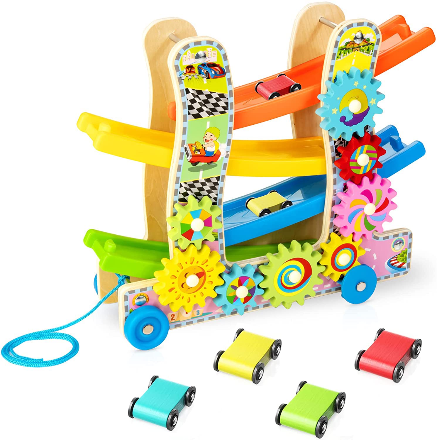Wooden Race Track For Toddlers 3 In 1 Wooden Car | Desertcart Sri Lanka