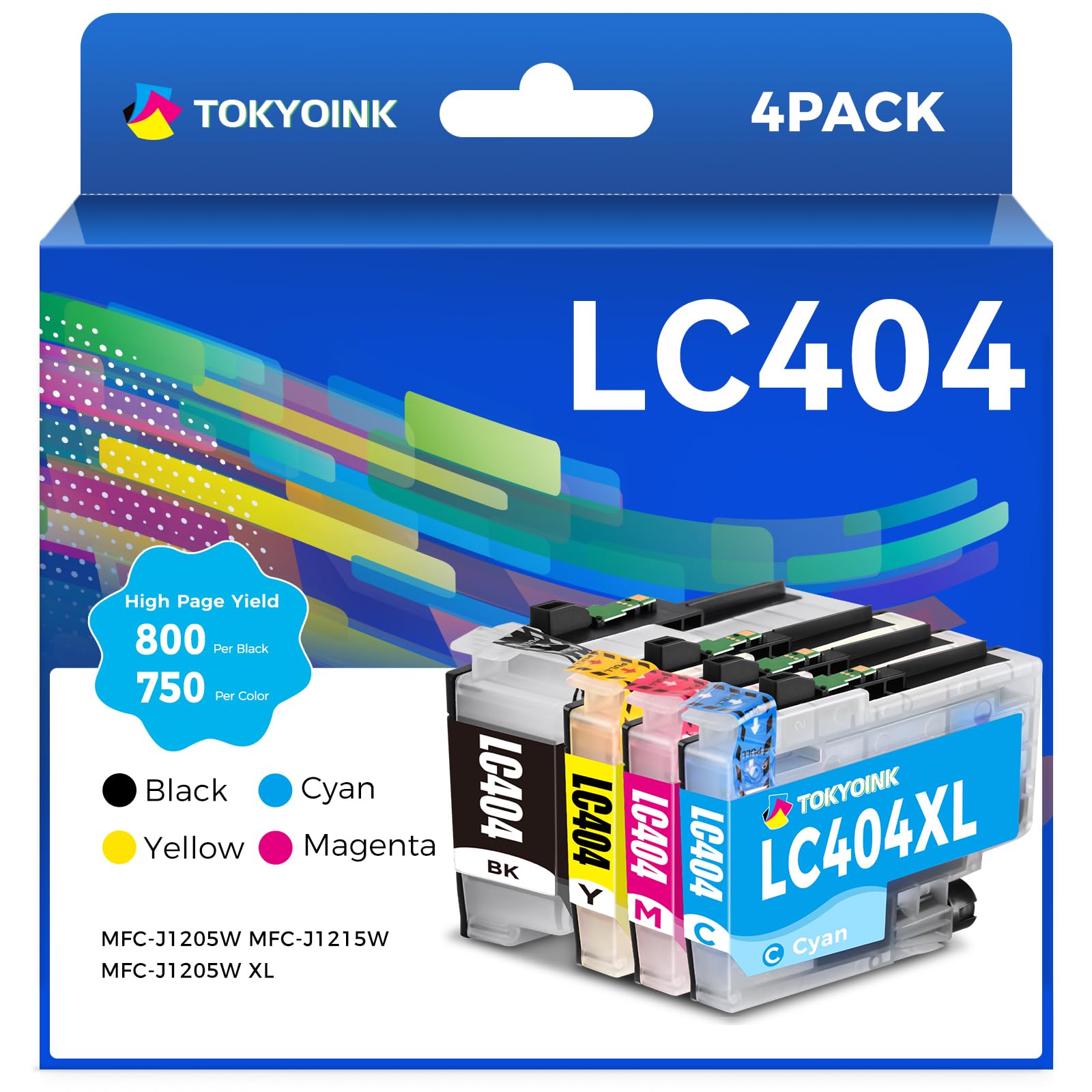 Amazon.com: LC404 Ink Cartridges Replacement for Brother LC 404 LC404BK ...