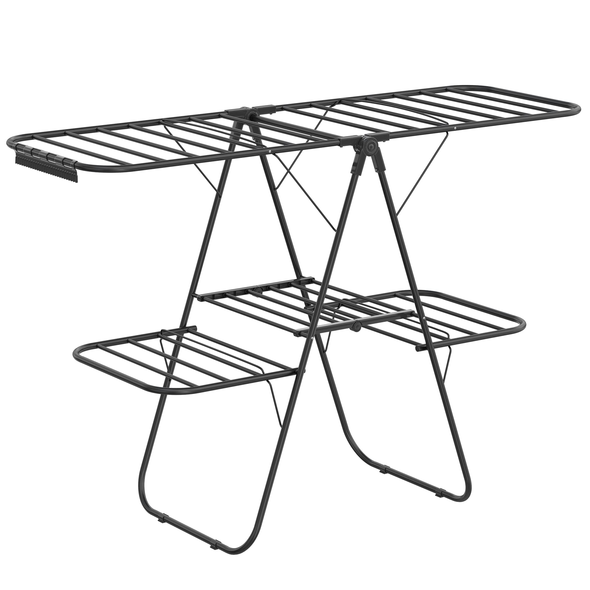 SONGMICS Clothes Drying Rack, Foldable 2-Level Laundry Drying Rack ...