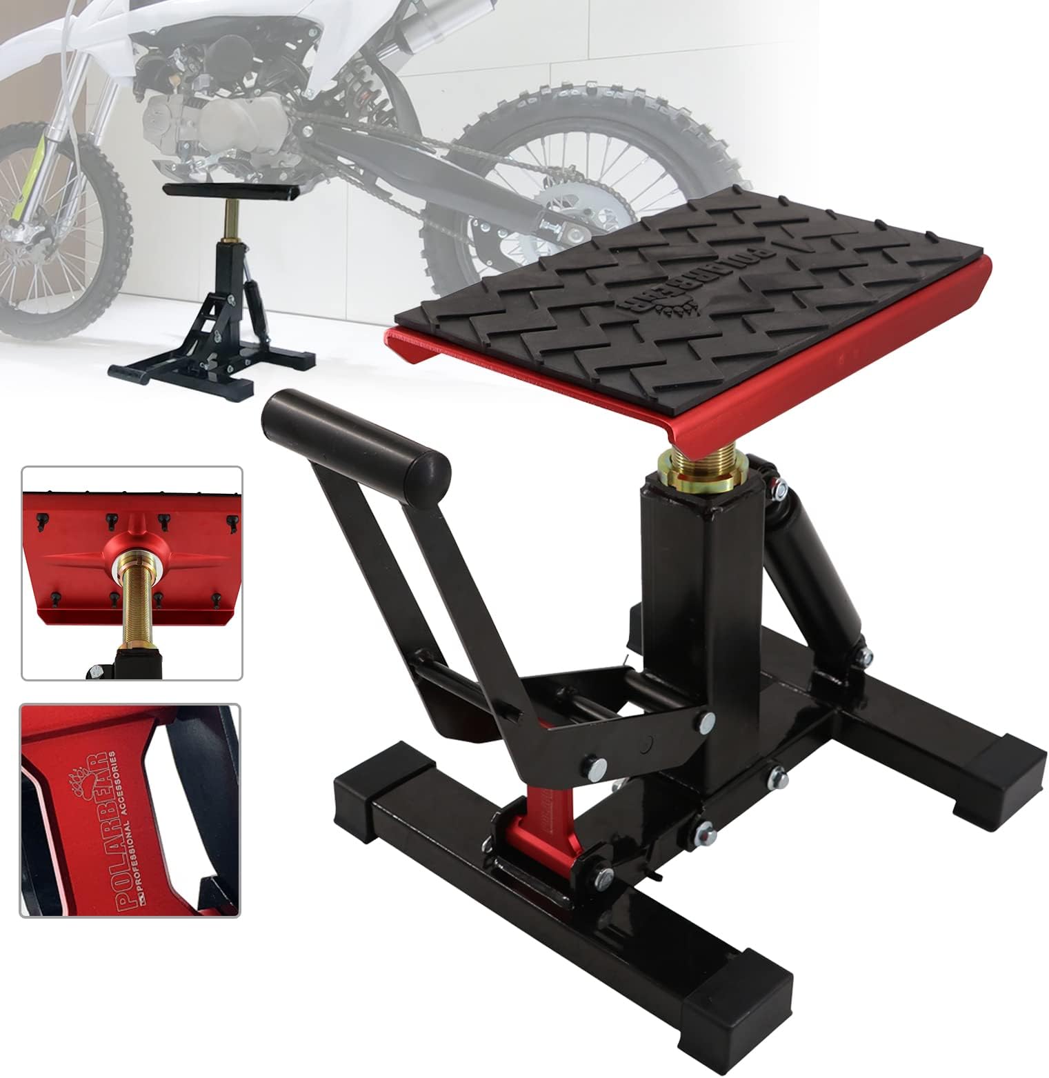Amazon.com: POLARBEAR Dirt Bike Stand Quick Jack Hydraulic Stand ...