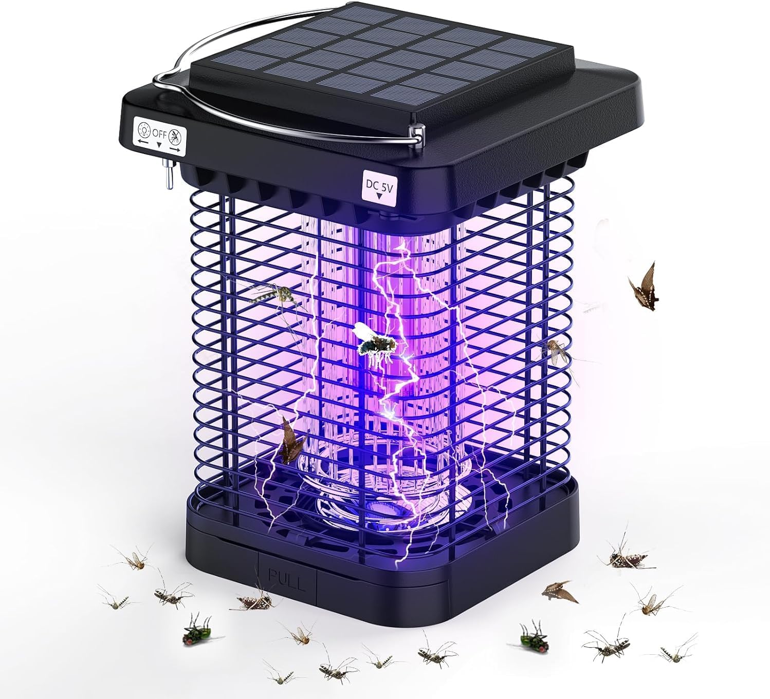 Amazon.com : Solar Bug Zapper Outdoor-Cordless Rechargeable Mosquito ...