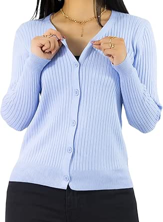 MALABIS Suéter para Mujer de Manga Larga con Botones a Juego Sweater ...