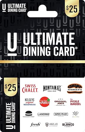 Recipe Unlimited Ultimate Dining Card Gift Card: Dining Card, Instore ...