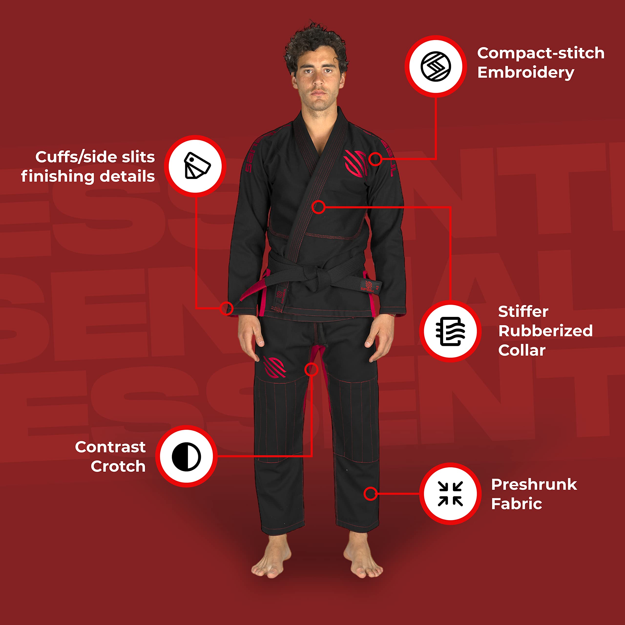 Snapklik.com : Sanabul Essential BJJ Gi For Men Brazilian Jiu Jitsu Gi ...