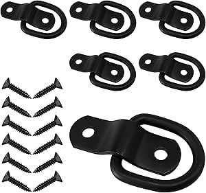 Amazon.com: 12 PCS D Rings Tie Down Anchors Heavy Duty Tie 1/4" D Lashing Ring Cargo Tie Down ...