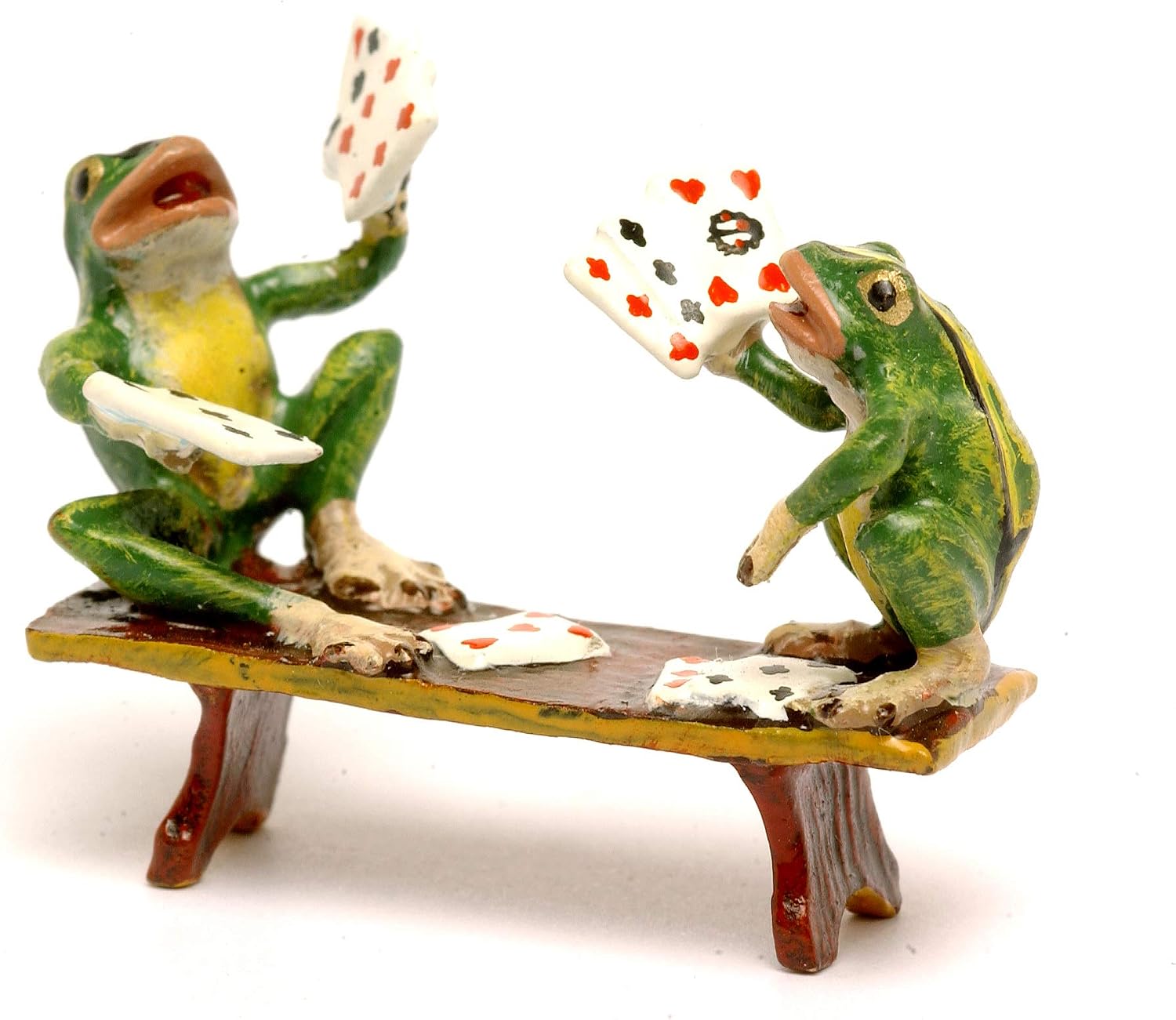 Amazon.com: Wiener Bronzen Frogs Playing Cards Vienna Bronze Figurine ...