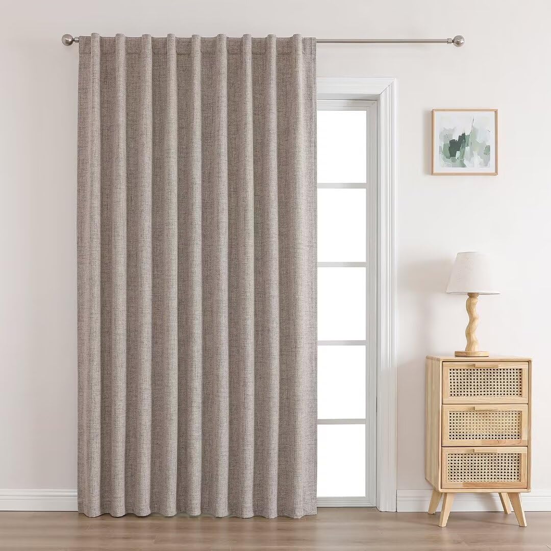 Amazon.com: Joydeco 100% Black Out Curtains 108 inch Long 1 Panel Burg ...