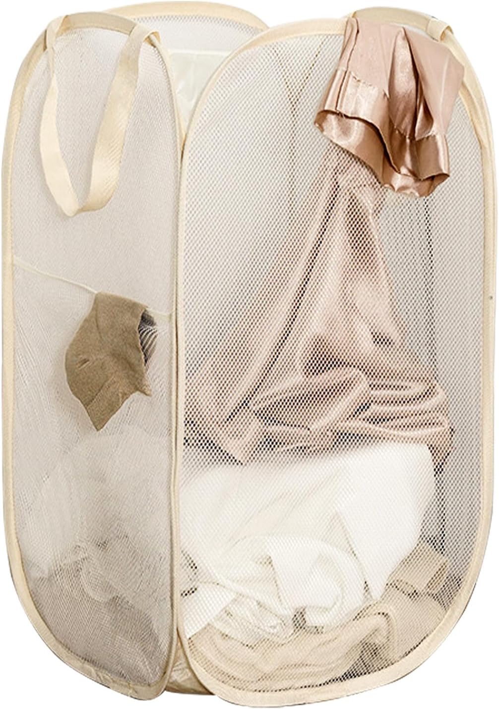 Amazon.com: Aplter Pop Up Laundry Basket Folding Laundry Hamper Mesh ...