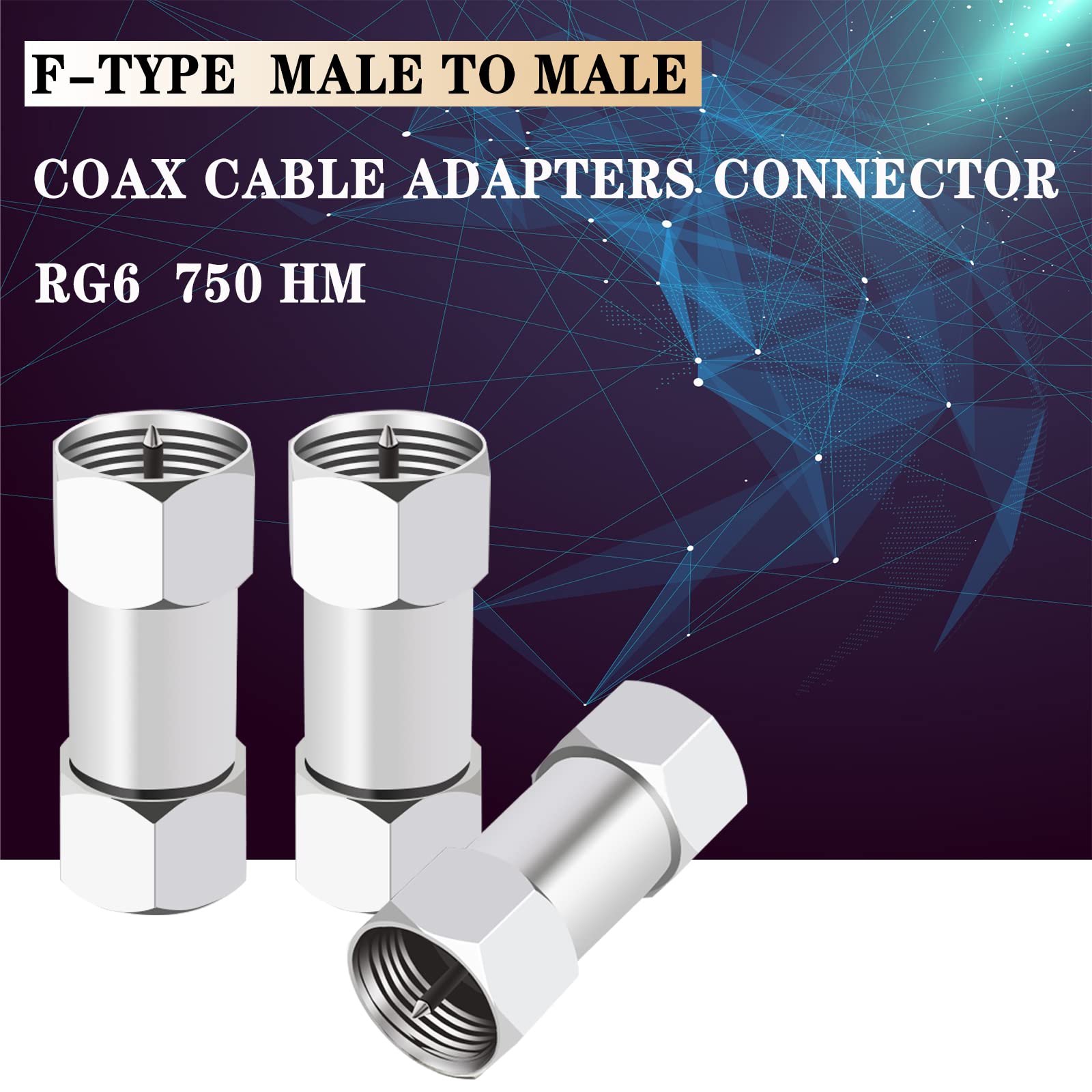 Snapklik.com : Groword F-Type Coax Connector Kit - RG6 Coaxial Cable ...