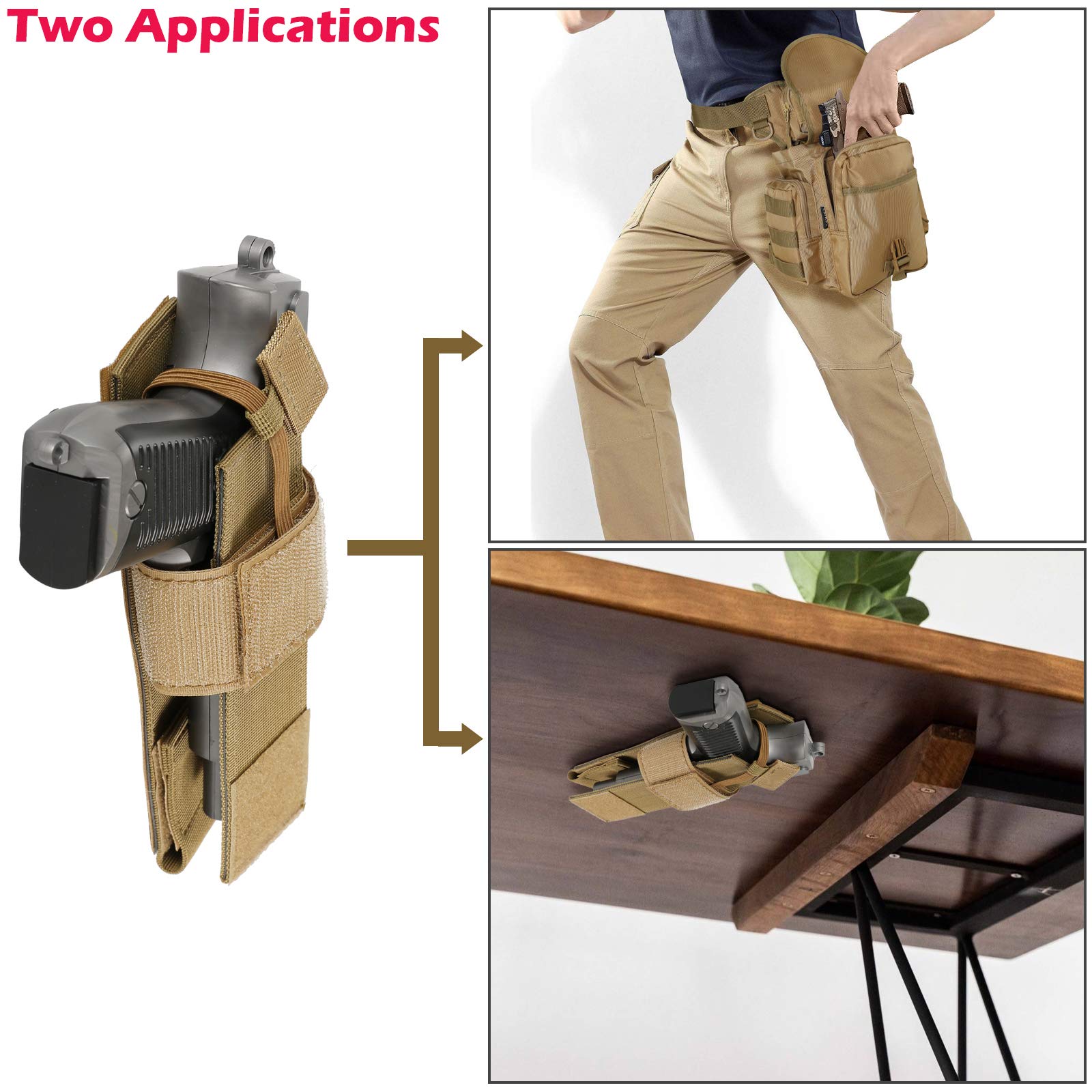 Buy LarKoo Tactical Drop Leg Bag with Pistol Holster - Leg Panel Thigh ...