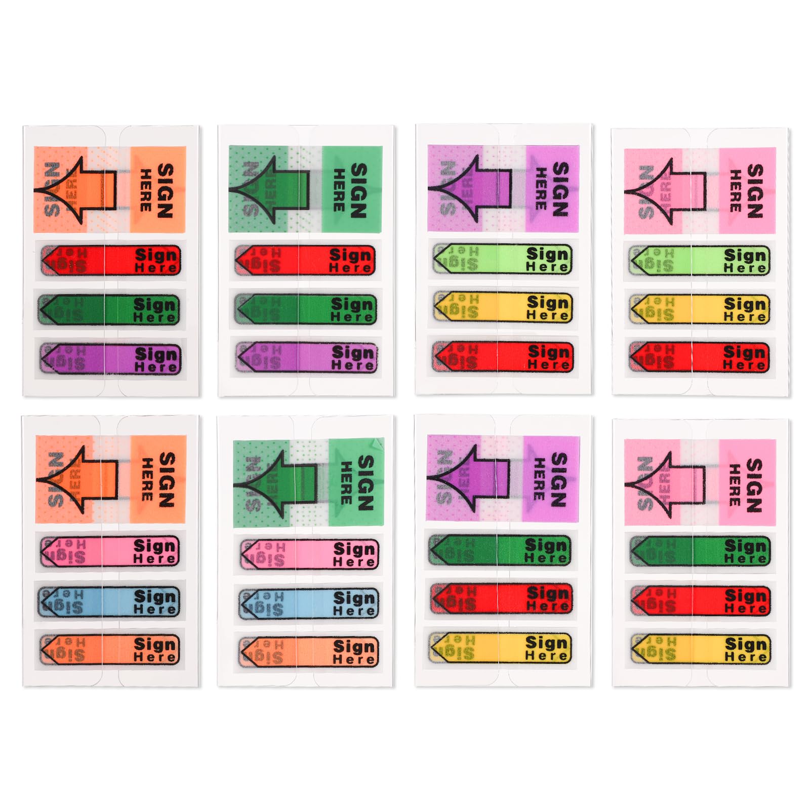 Amazon.com: 800pcs/8 Packs Sign Here Stickers, Sign Here Page Tabs ...