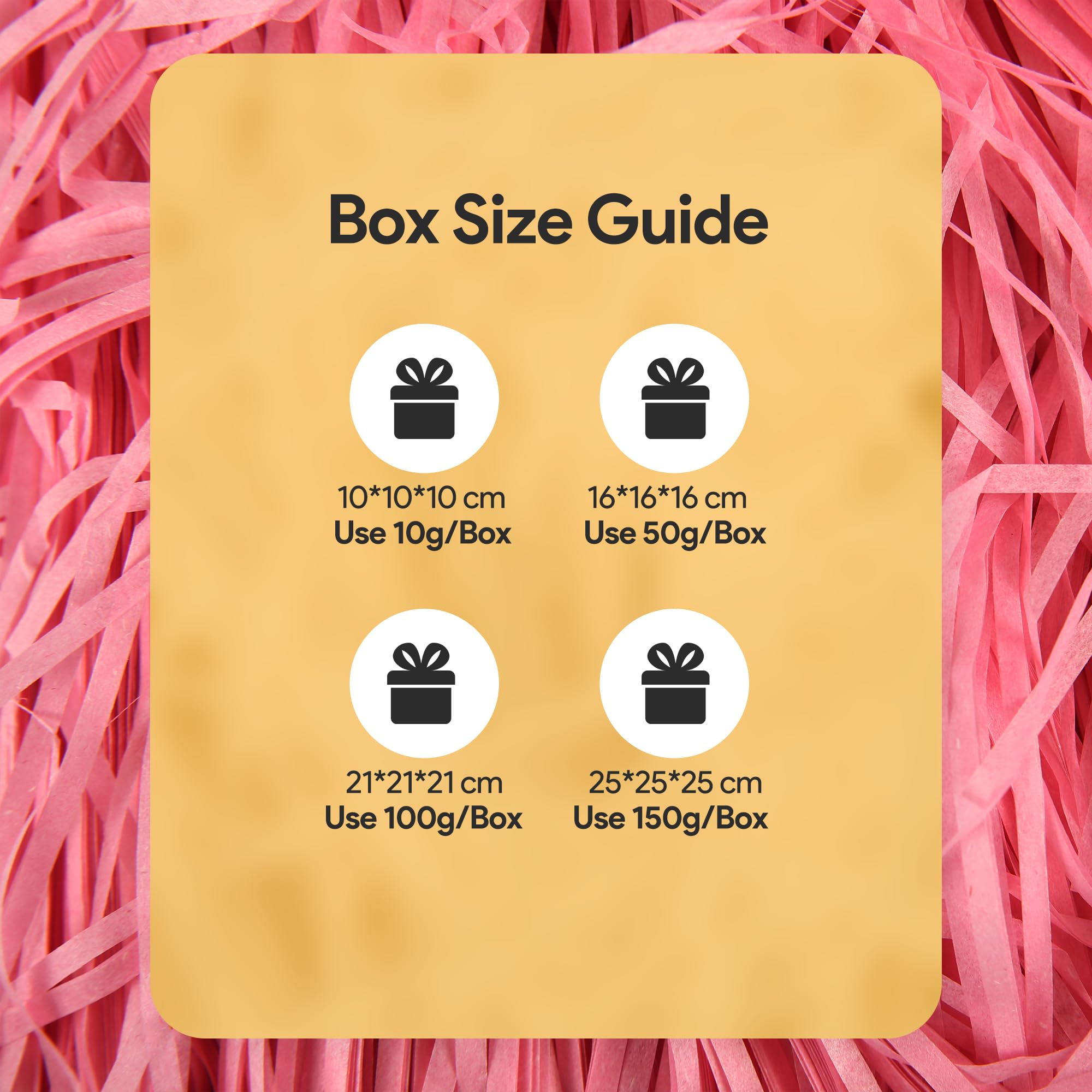 500g Pink Shredded Tissue Paper for Gift Boxes & Hamper Filing ...