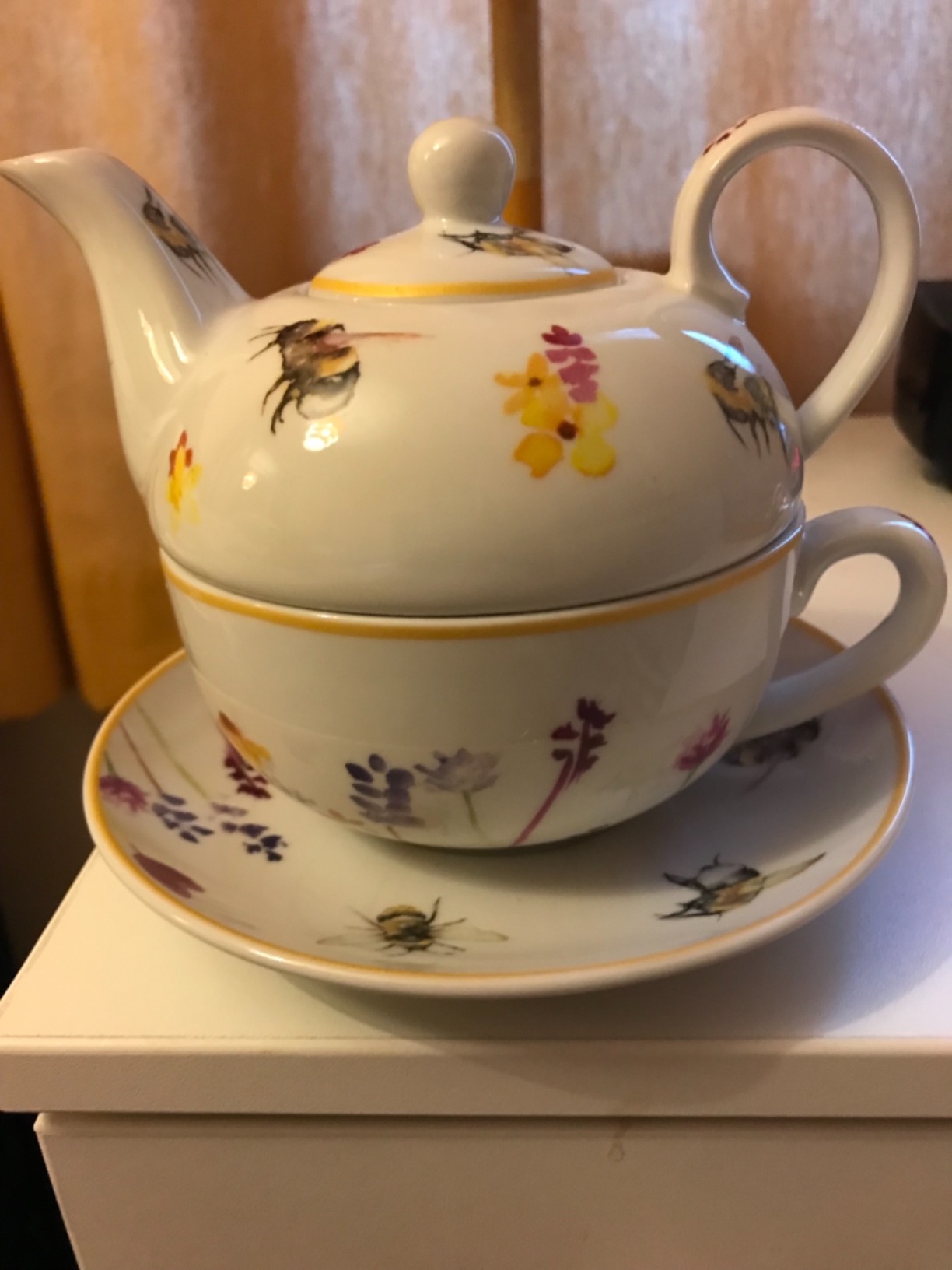 The Leonardo Collection Tea for One Teapot Pot Cup and Saucer Serving ...