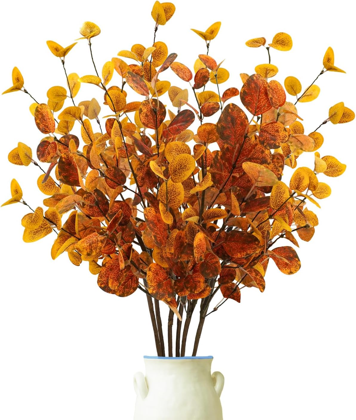 Amazon.com: WreathDream 6 Pcs Artificial Fall Eucalyptus Leaves Stem ...