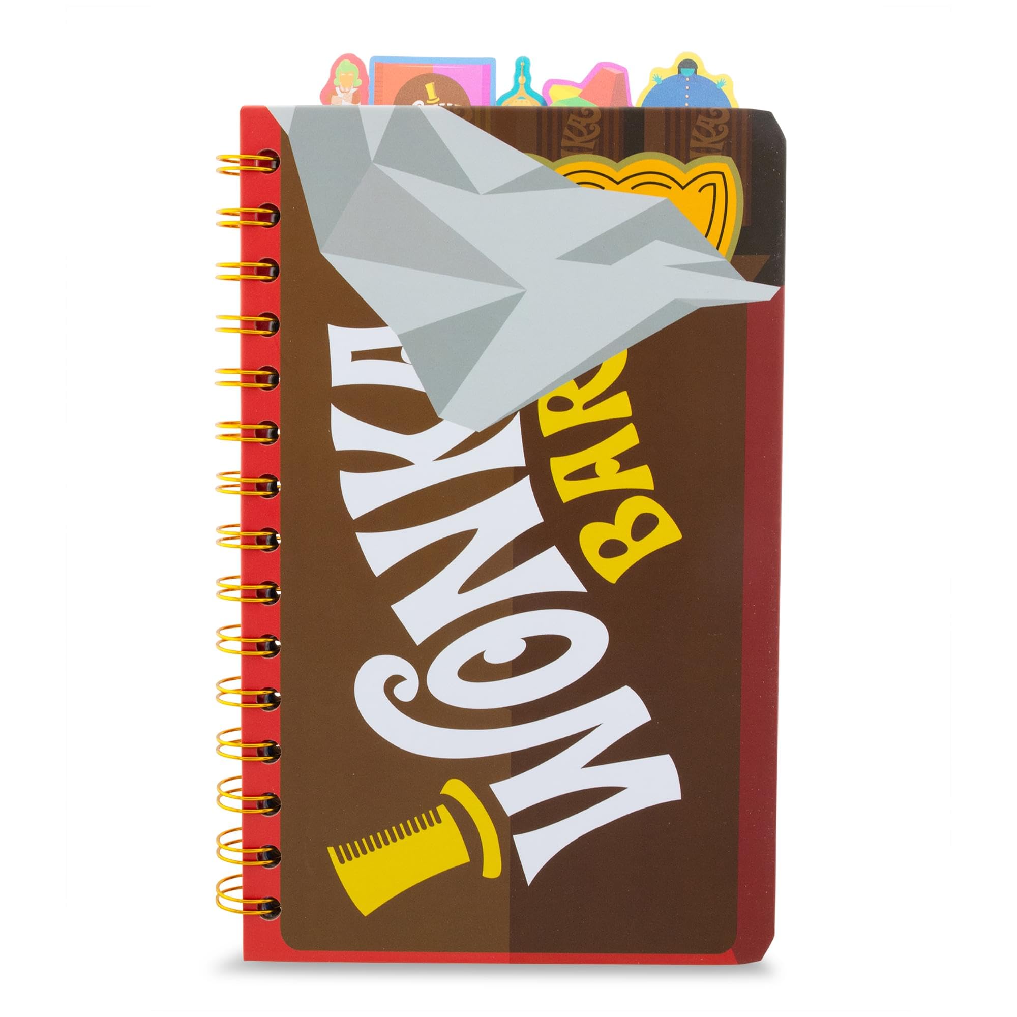 Amazon.com : Willy Wonka Bar 5-Tab Spiral Notebook With 75 Sheets ...