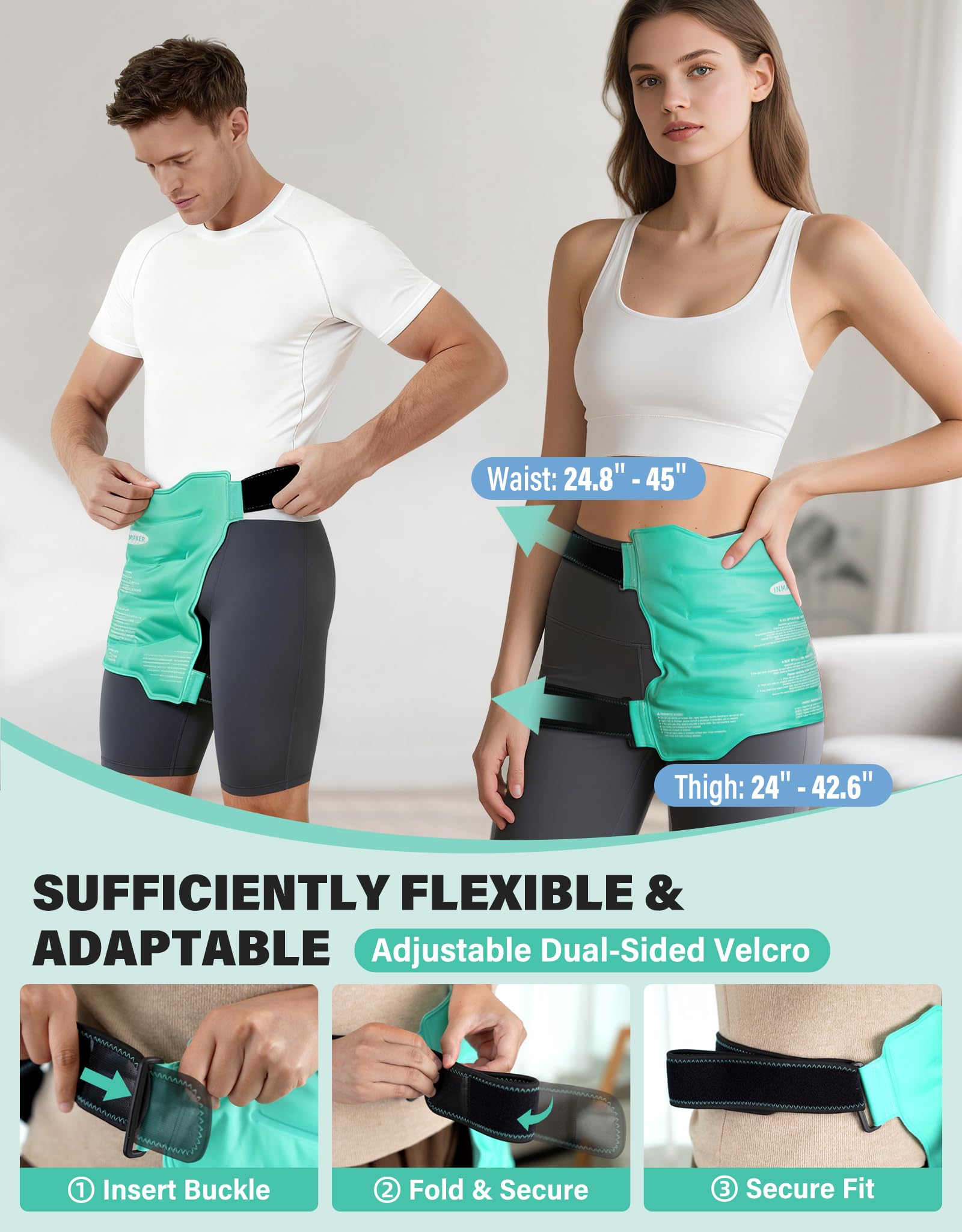 Snapklik.com : Hip Ice Pack Wrap, Gel Ice Pack Reusable For Hip ...