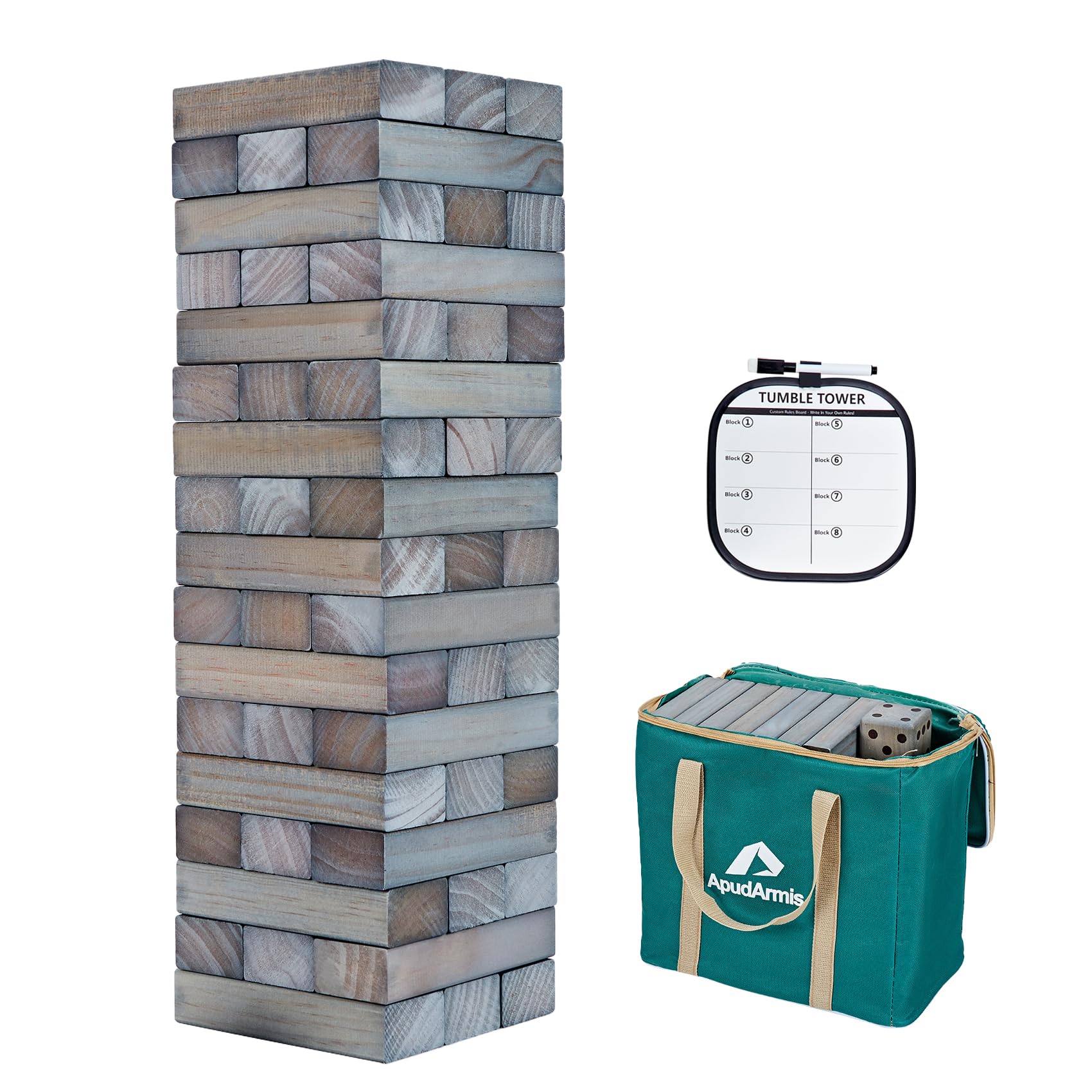 Snapklik.com : ApudArmis Giant Tumble Tower Stack To Over 5Ft, 56 PCS ...