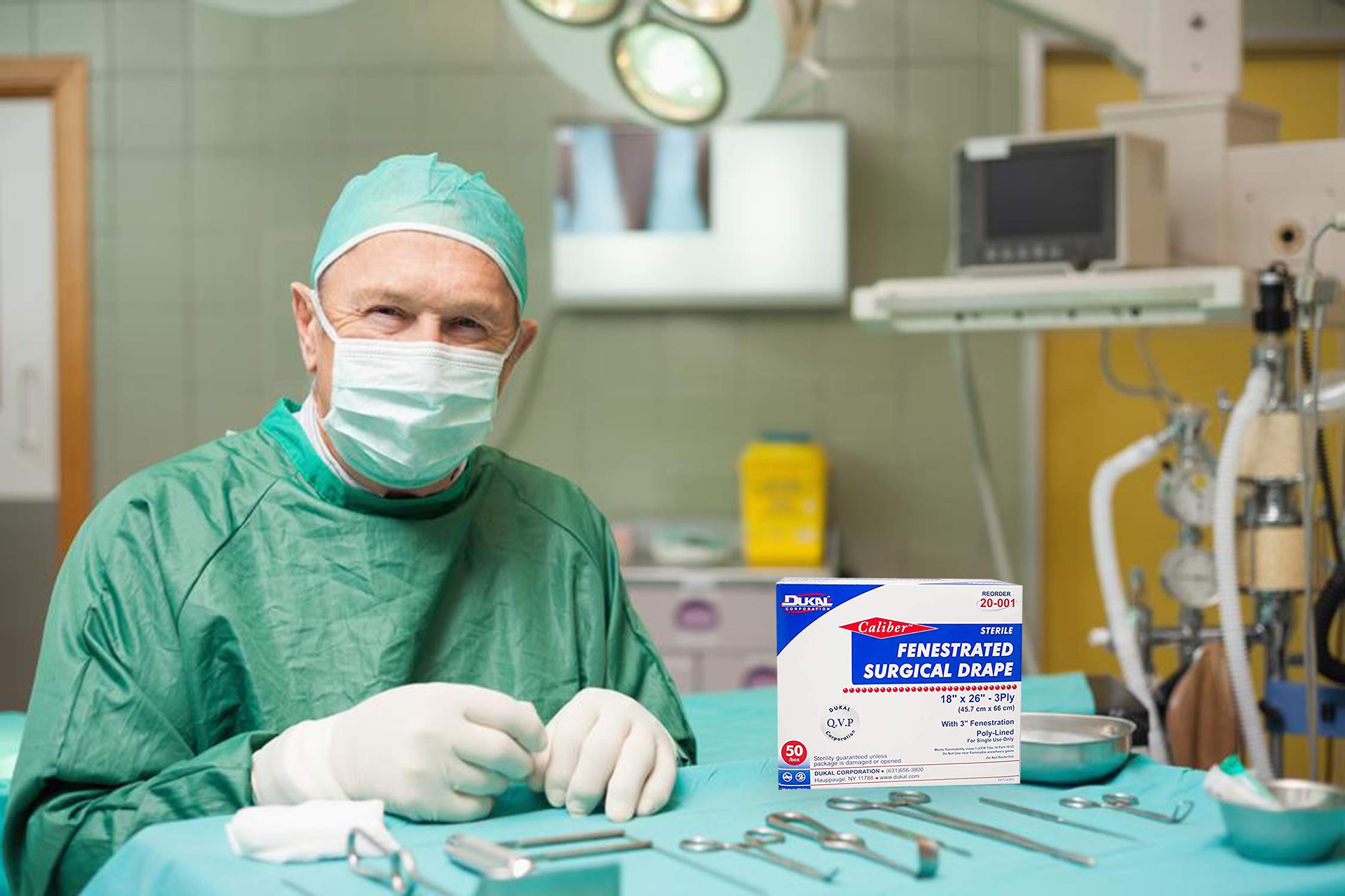 Snapklik.com : Case Of 50 Drape Sheets 3-Ply 18" X 26". Fenestrated ...