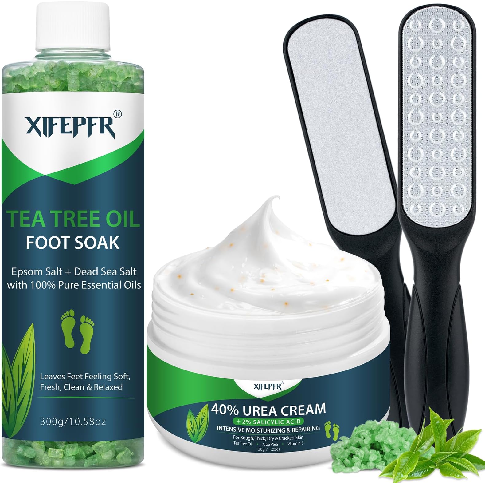 Amazon.com: Fivona Foot Care Kit 4 in 1 - Foot Soak Blend with Epsom ...