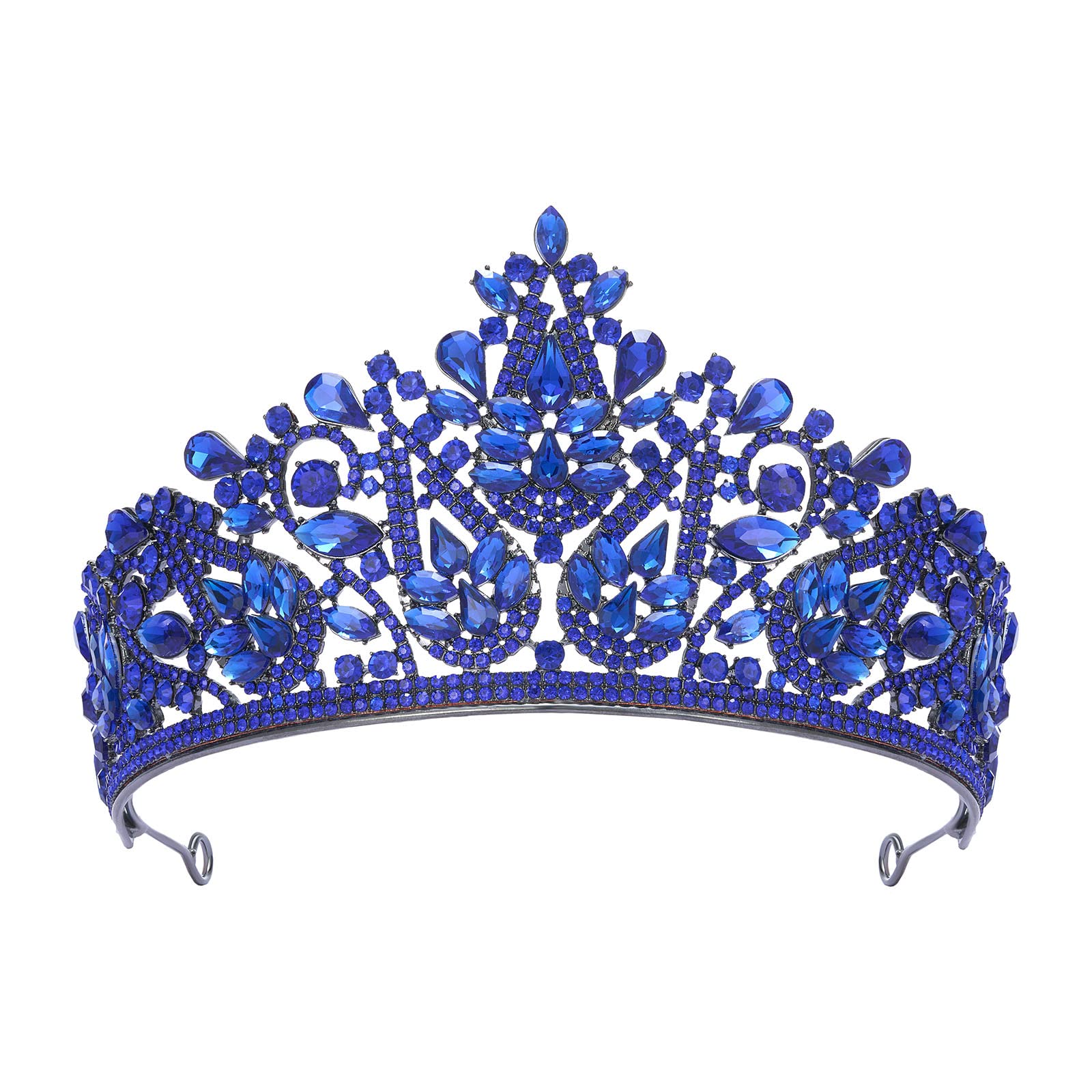 Buy SWEETV Blue Crown for Women, Princess Tiara, Wedding Tiara for ...