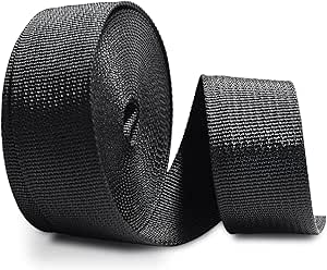Amazon.com : CooBigo Nylon Webbing 2 Inch Heavy Duty Black Nylon ...