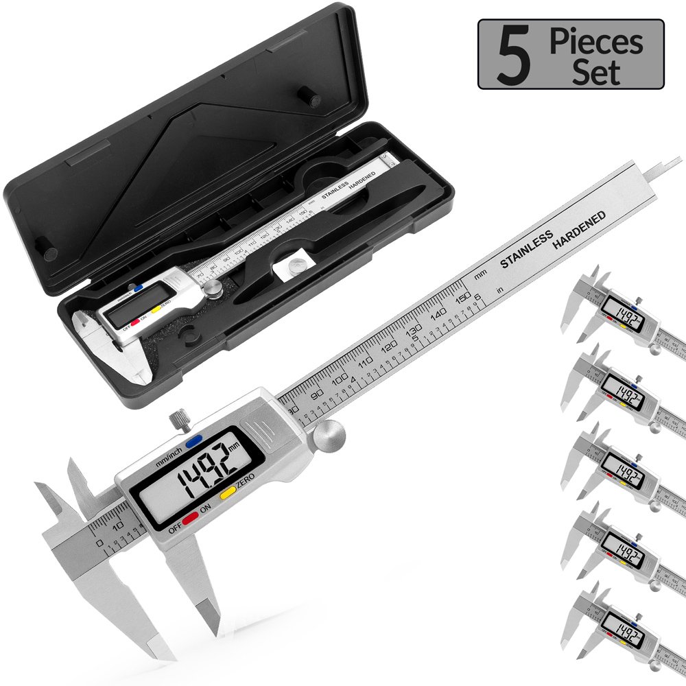 Buy 5x Set Monzana® Digital Vernier Caliper STAINLESS STEEL Electronic ...