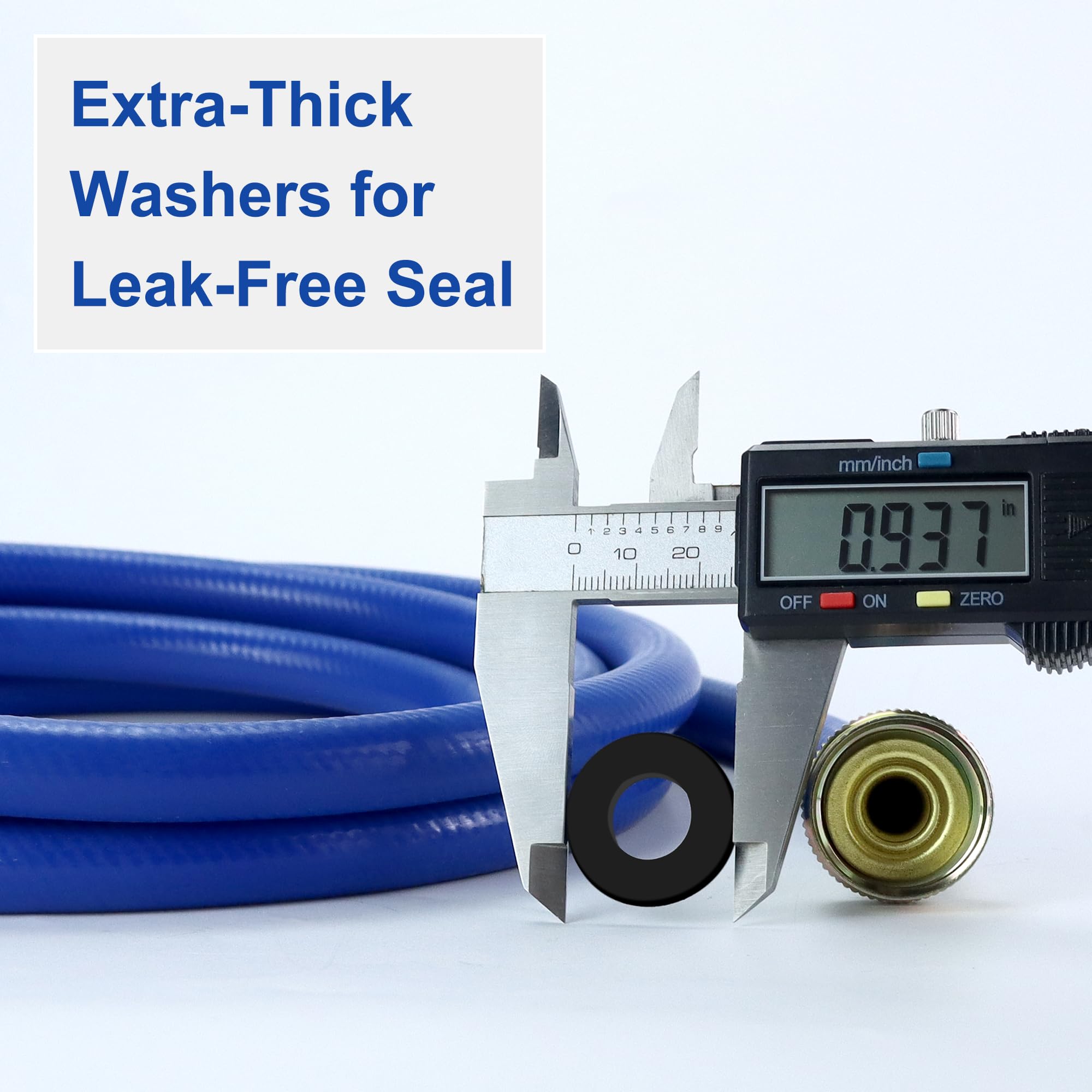 Snapklik.com : 2 PACK Rubber Washing Machine Hoses Burst Proof Red And ...