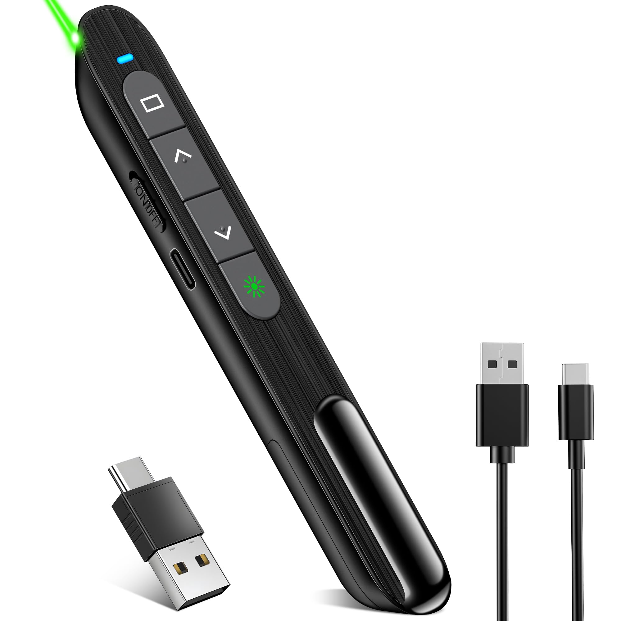 Amazon.com : Presentation Clicker for Powerpoint with Green Laser ...