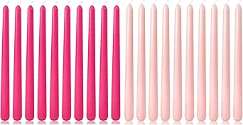 Amazon.com: 10 Inch Baby-Pink and Hot-Pink Taper Candles for Home ...