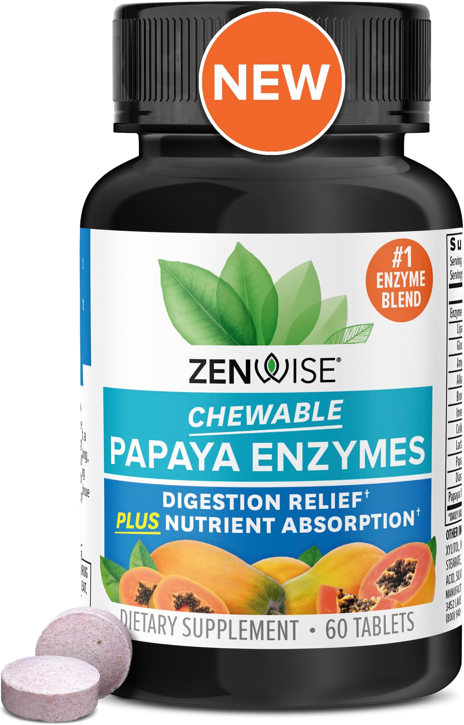 Amazon.com: Natures Plus Papaya Enzyme - 6 mg Papain - All Natural ...