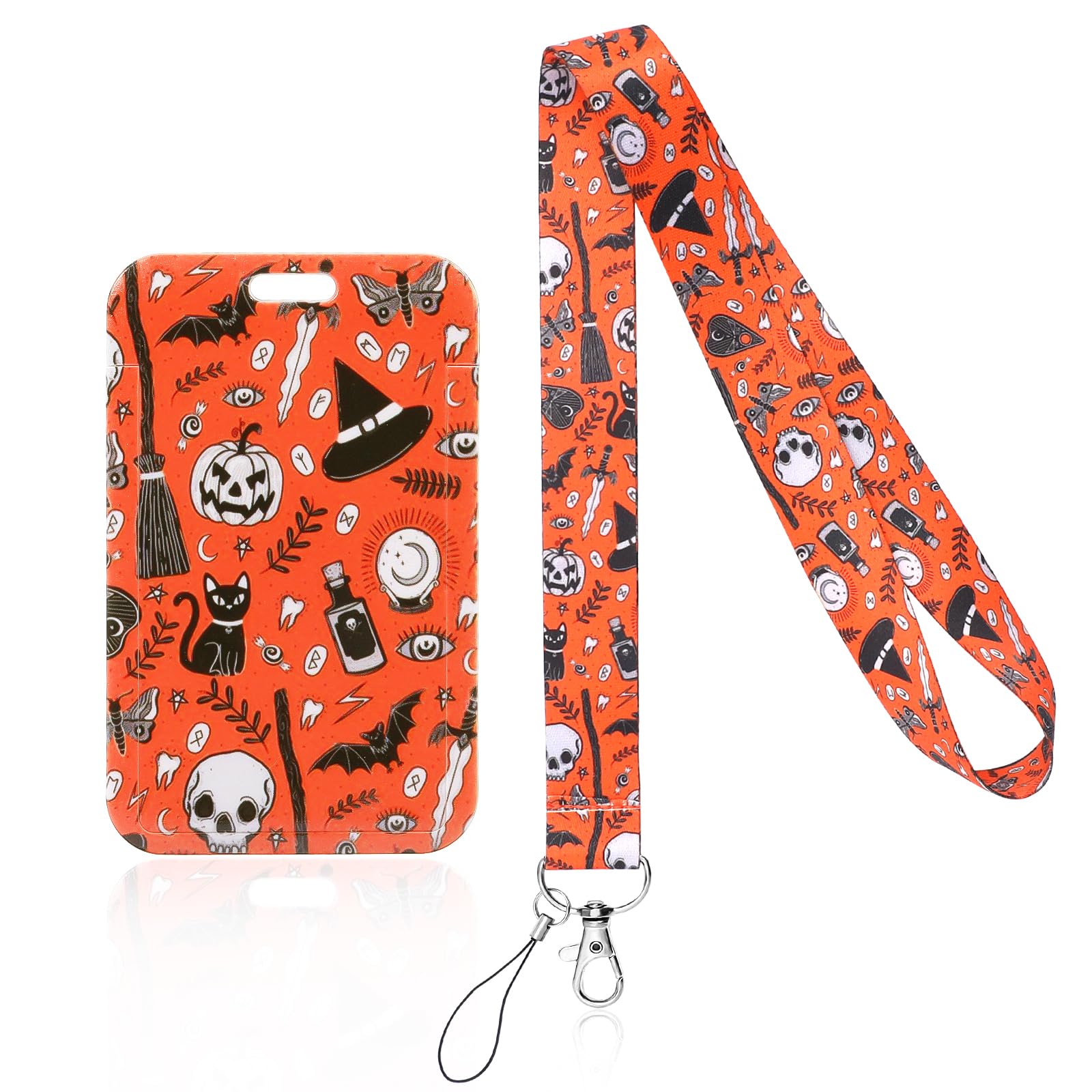 Amazon.com : NEWEST Halloween Lanyards for Id Badges, Pumpkin Witch ...