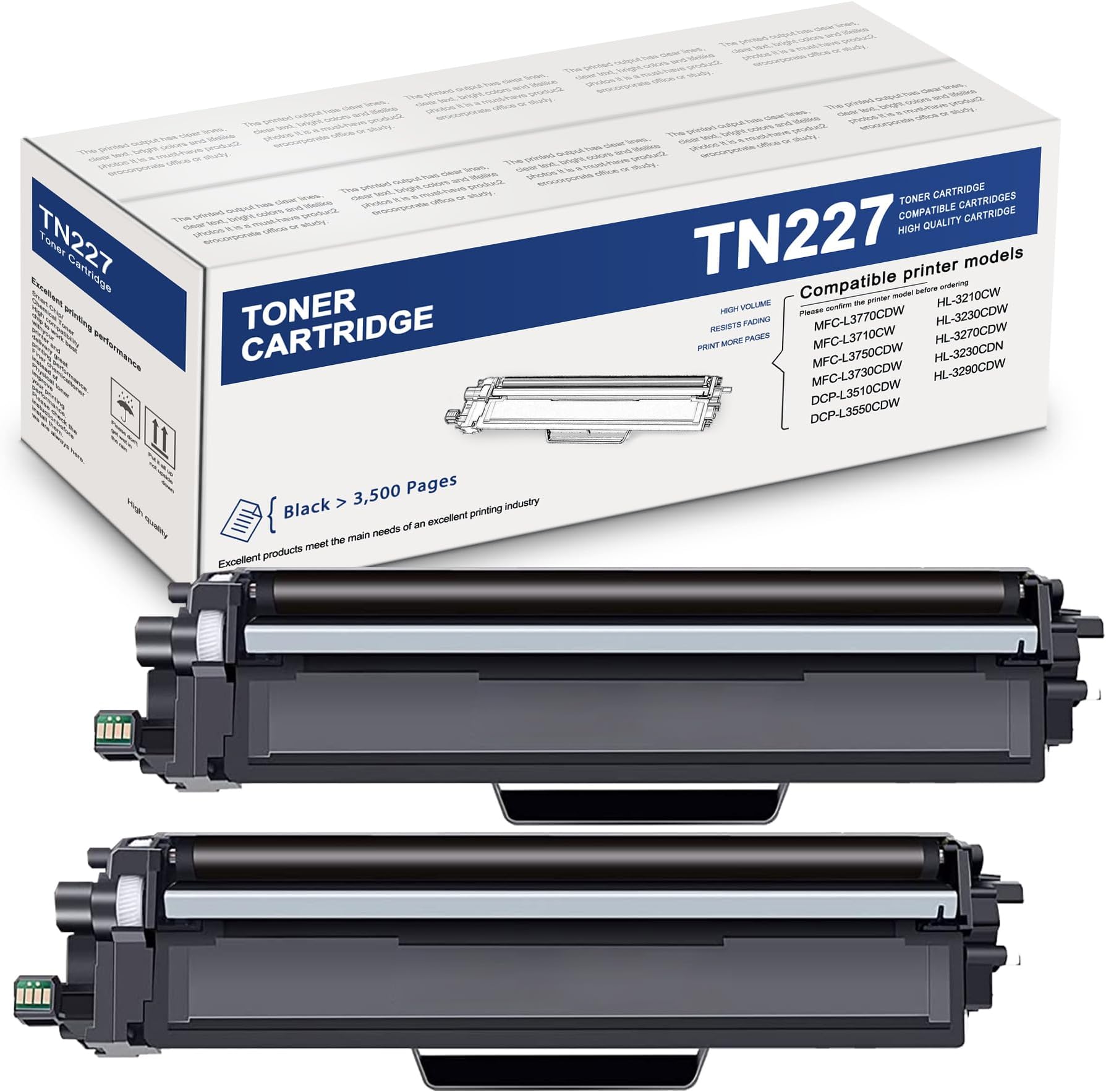 Amazon.com: TN227 High Yield Toner Cartridge 5 Pack: Replacement for ...