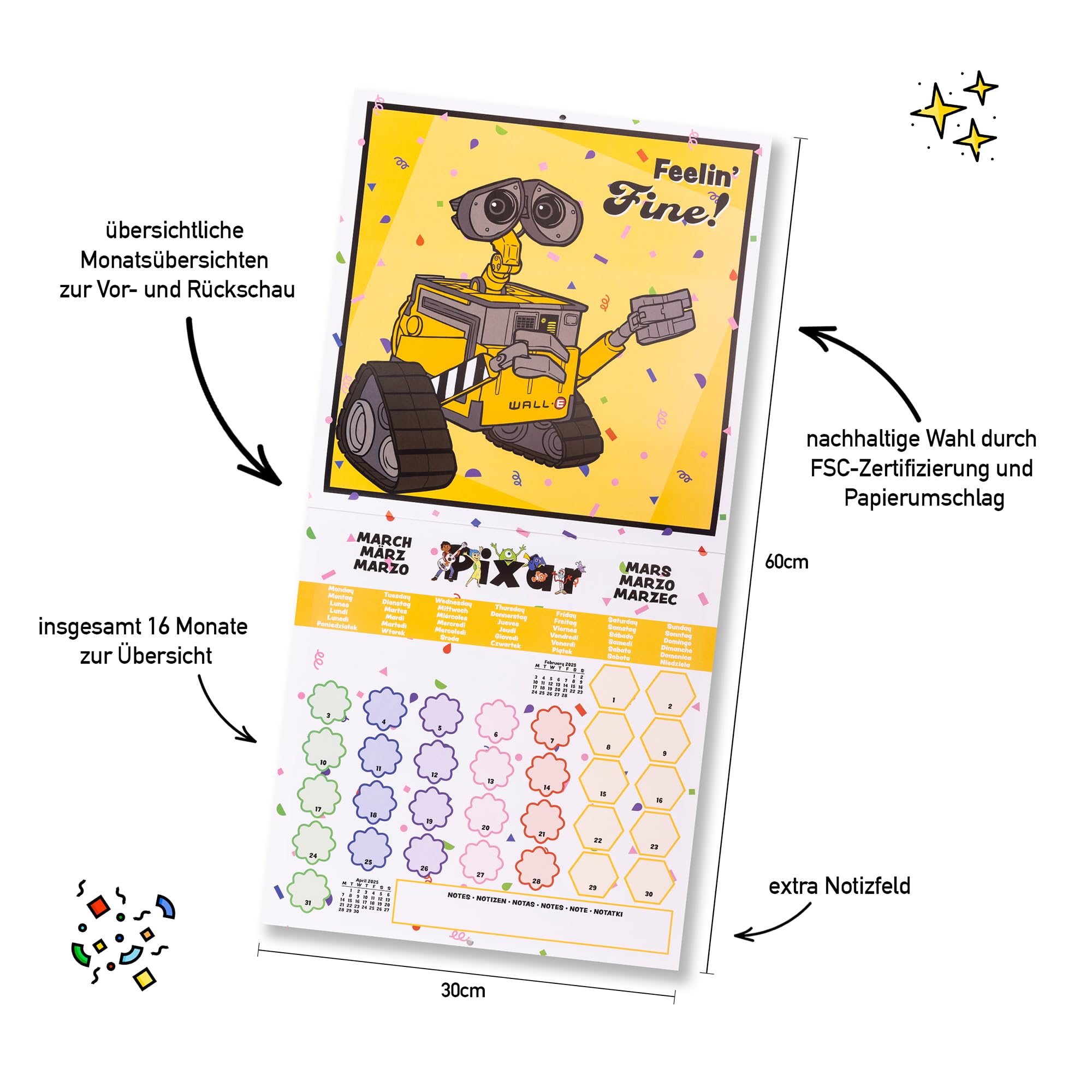 Snapklik.com : Pyramid International Disney Pixar 2025 Calendar ...