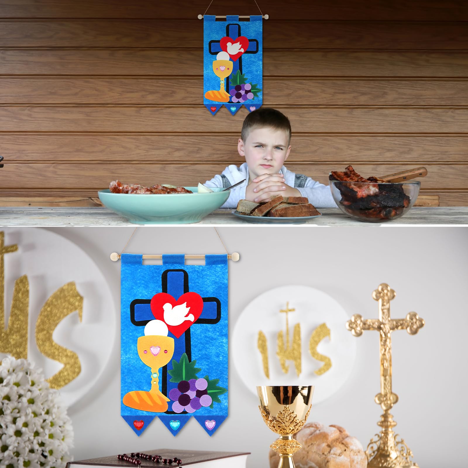 Snapklik.com : First Communion Banner Kit For Boys Girls 9 X 14 DIY ...