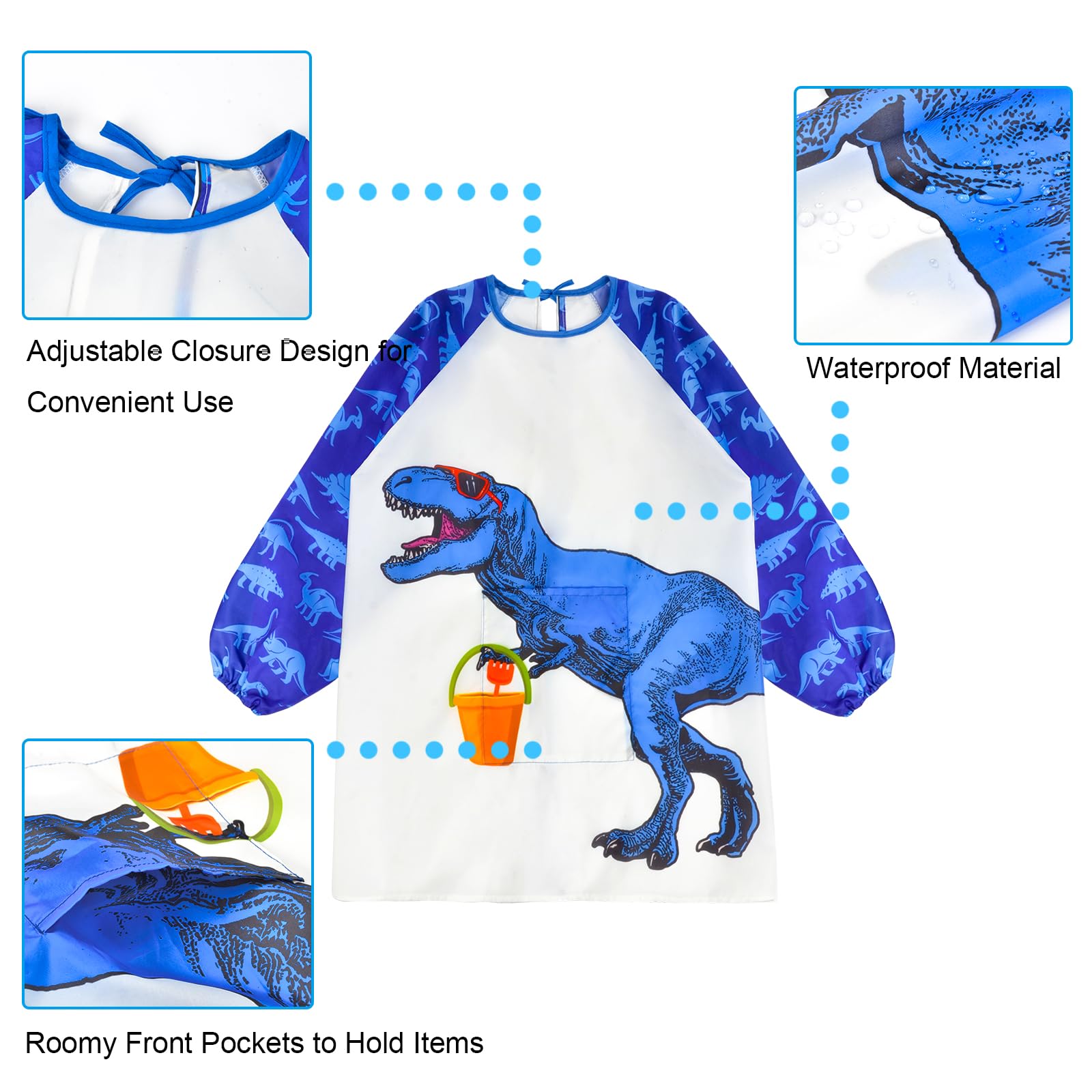 Snapklik.com : Sylfairy Kids Art Smocks For Painting, Waterproof Artist ...