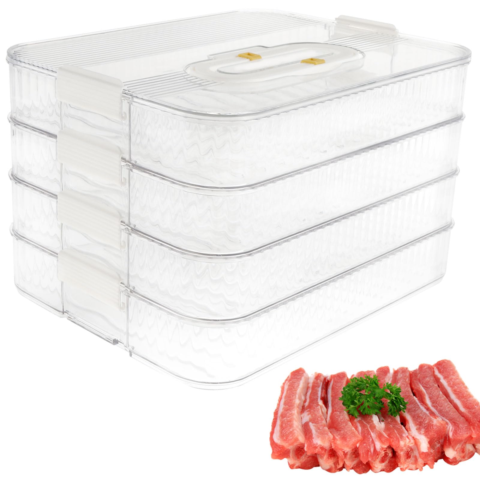Amazon.com: Littlegrass Deli Meat Container for Fridge, Bacon Storage ...