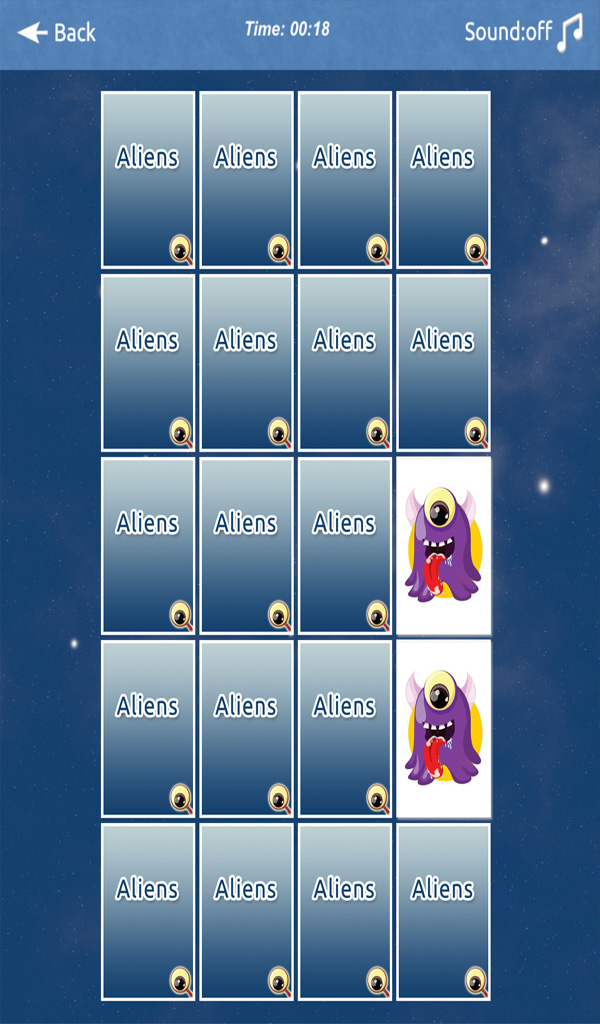 Aliens Memory Match - App on Amazon Appstore