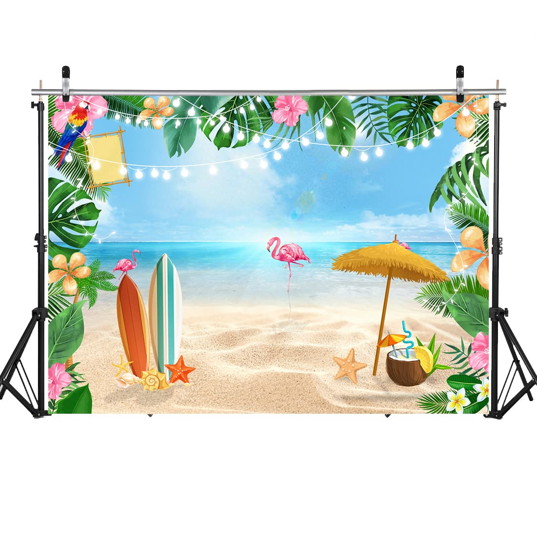 LYWYGG 7x5FT Summer beach backdrop blue sky ocean backdrops coconut ...