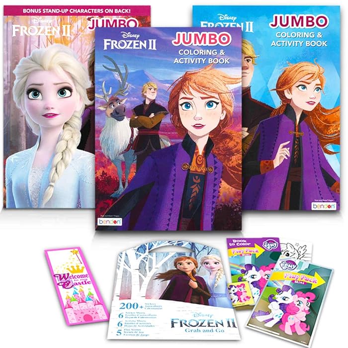 Buy Disney Frozen Coloring Book Super Set -- 3 Deluxe Frozen Coloring ...