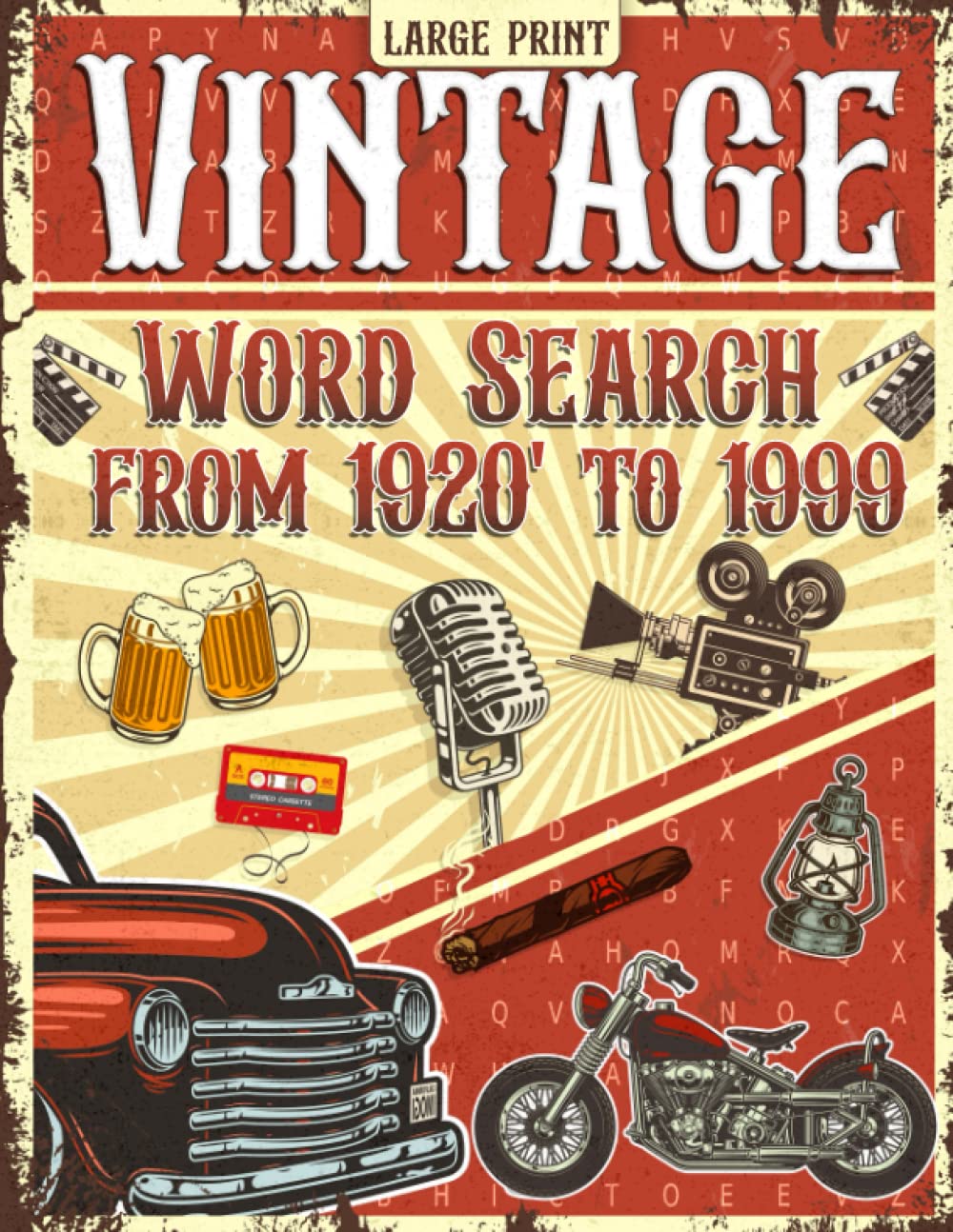 Amazon.com: Vintage Word Search, Nostalgic Decades Themed Activity Book ...