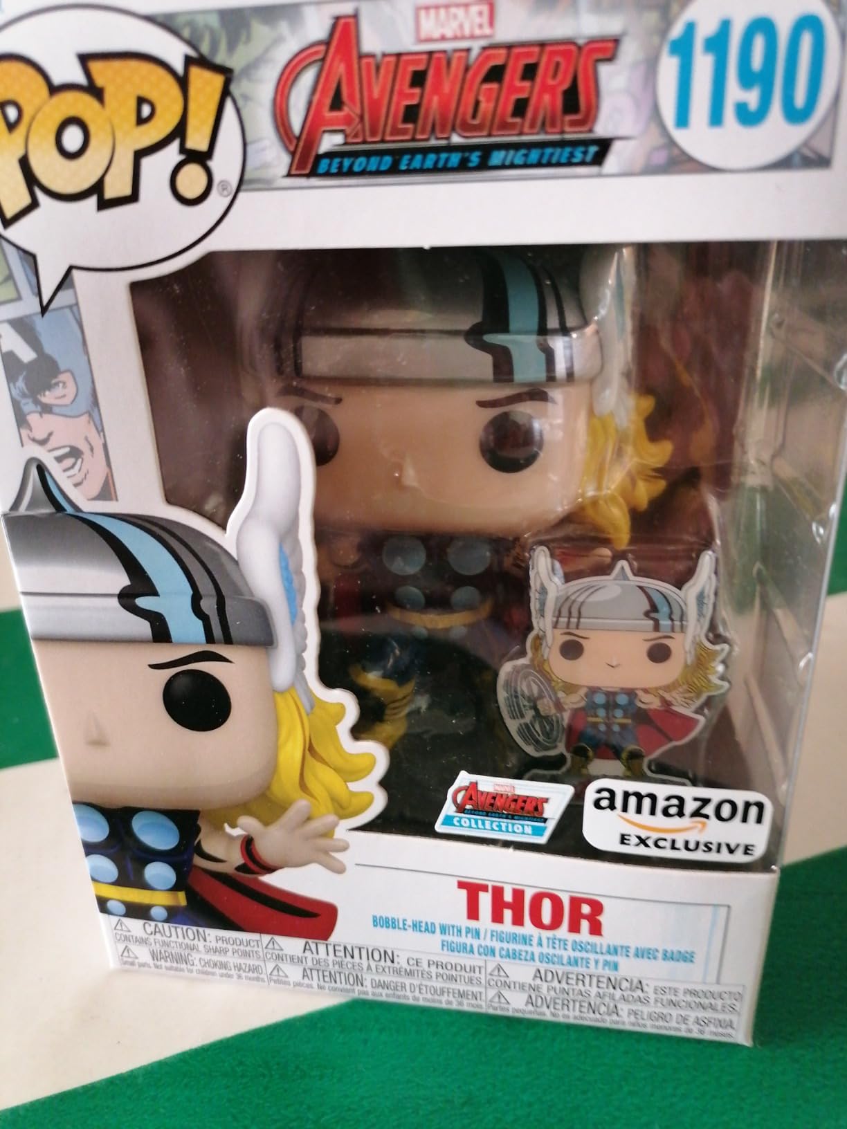 Funko Pop! Marvel: A60- Comic Thor with Enamel Pin - Marvel Comics ...
