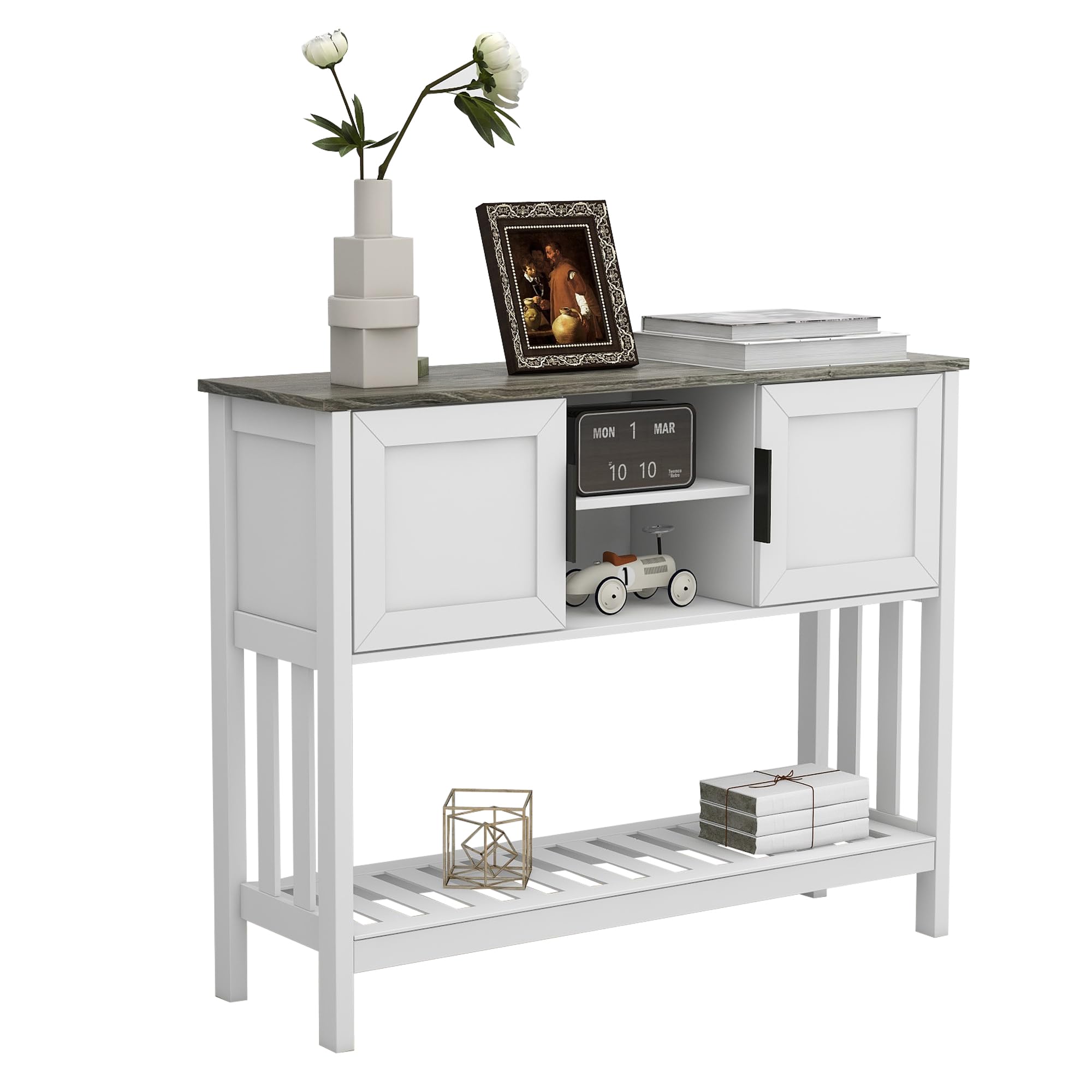 Amazon.com: TaoHFE Entryway Table with Storage,Console Table with 2 ...