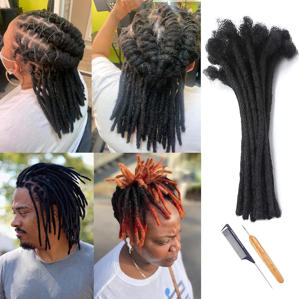 $11/mo - Finance 6 Inch Loc Extensions Human Hair 30 Strands 0.6cm ...