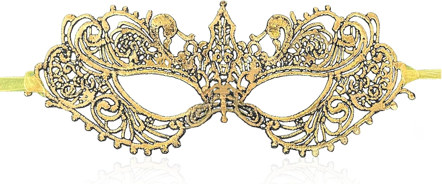 Amazon.com: Erythem Masquerade Mask for Women, Venetian Lace Masquerade ...