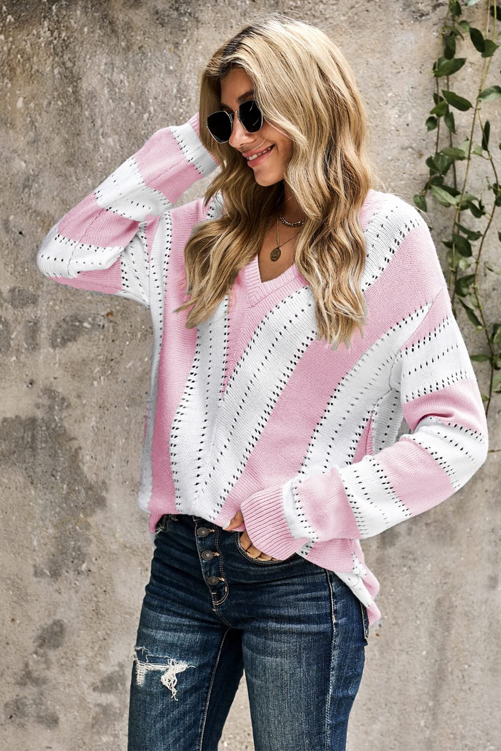 ANCAPELION Women’s Casual Sweater Pullover Winter Basic Sweatshirt Long ...
